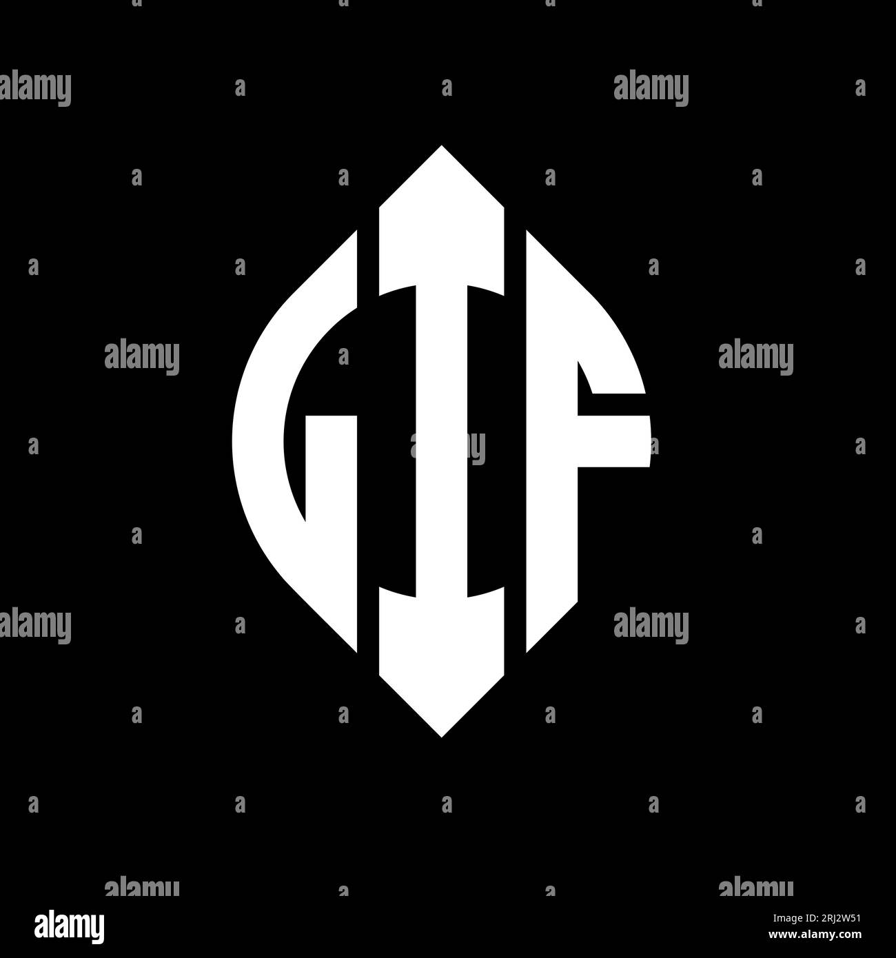 LIF circle letter logo design with circle and ellipse shape. LIF ...