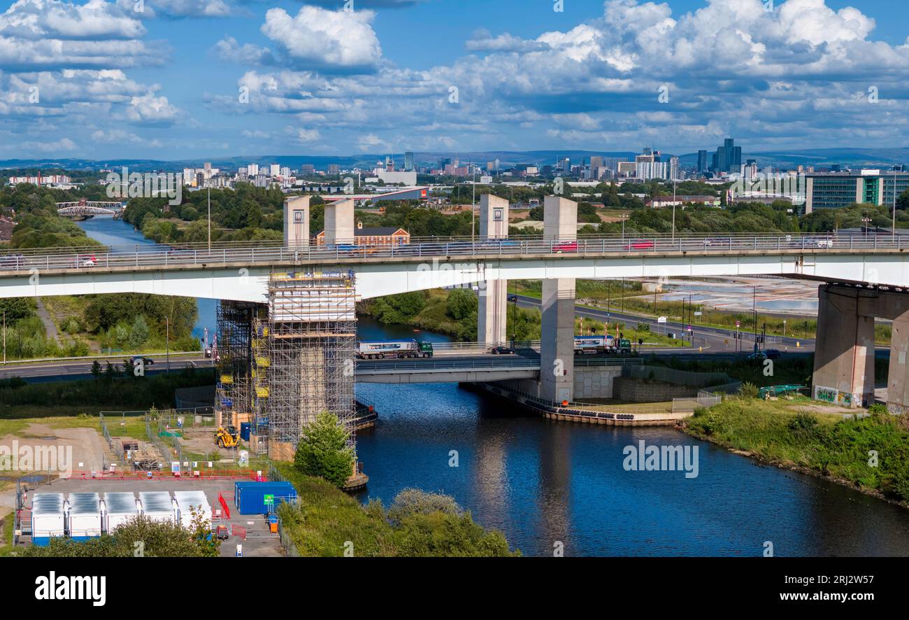 M60 Ring road Barton Bridge Manchester Stock Photo - Alamy