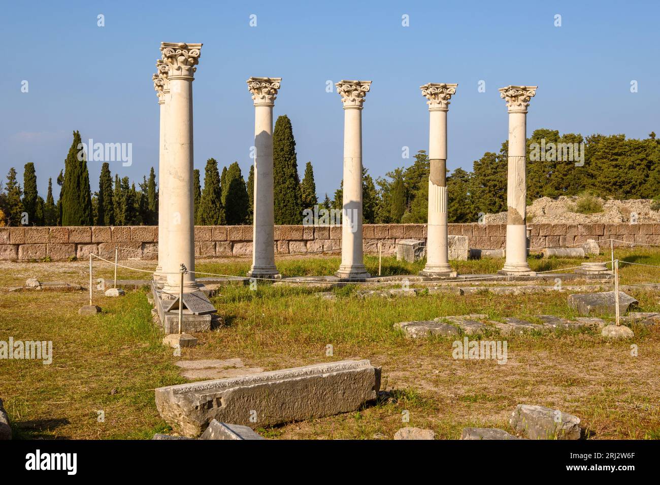 The archaeological site of the Asklepion on the island of Kos in Greece ...