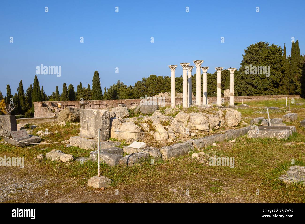 The archaeological site of the Asklepion on the island of Kos in Greece ...