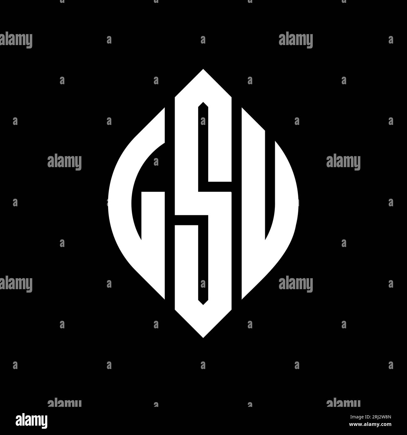 LSU circle letter logo design with circle and ellipse shape. LSU ...