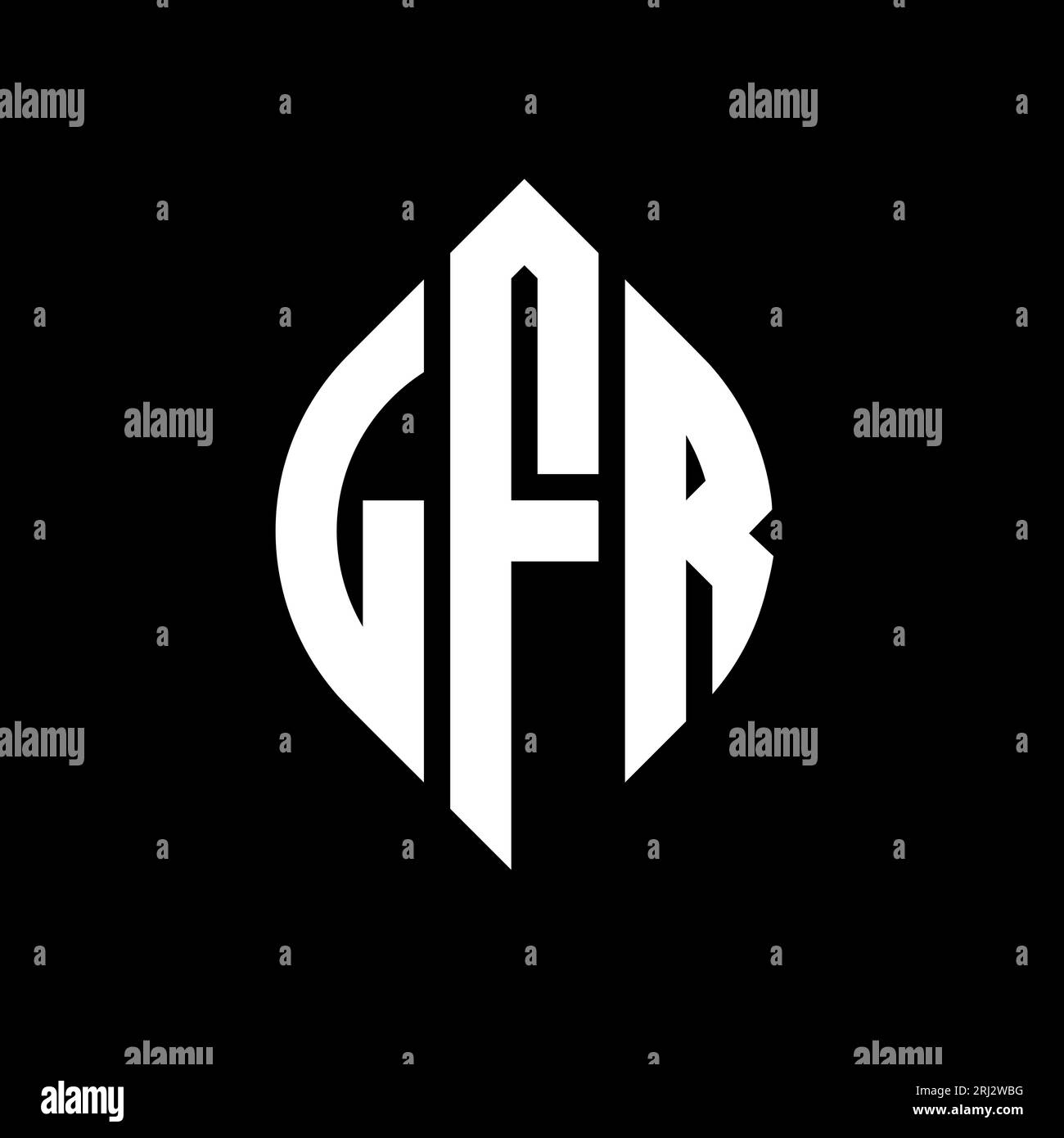 LFR circle letter logo design with circle and ellipse shape. LFR ...