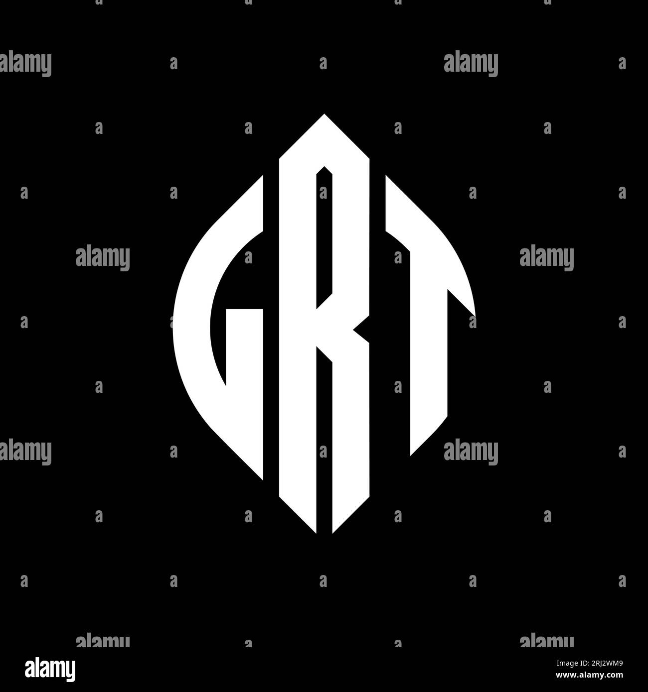 LRT circle letter logo design with circle and ellipse shape. LRT ...