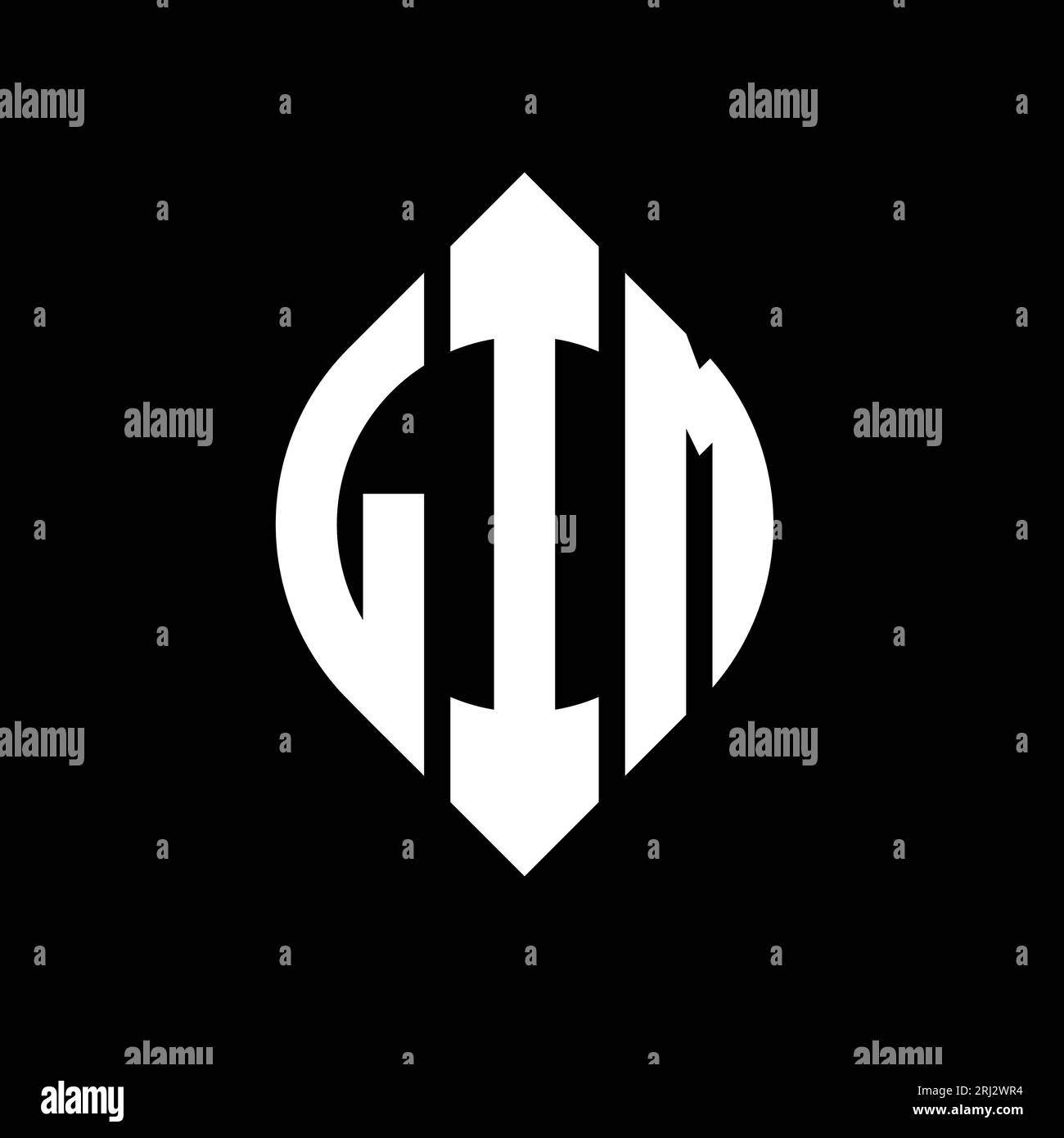 LIM circle letter logo design with circle and ellipse shape. LIM ...