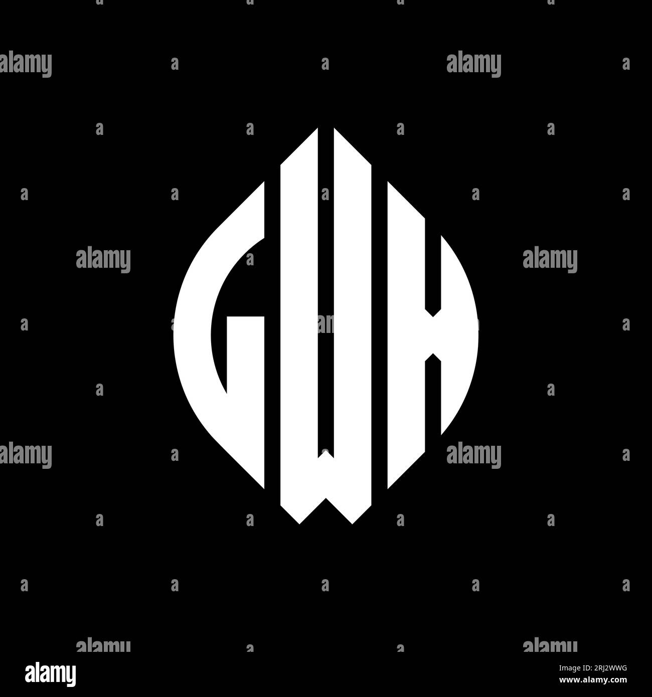 LWX circle letter logo design with circle and ellipse shape. LWX ...