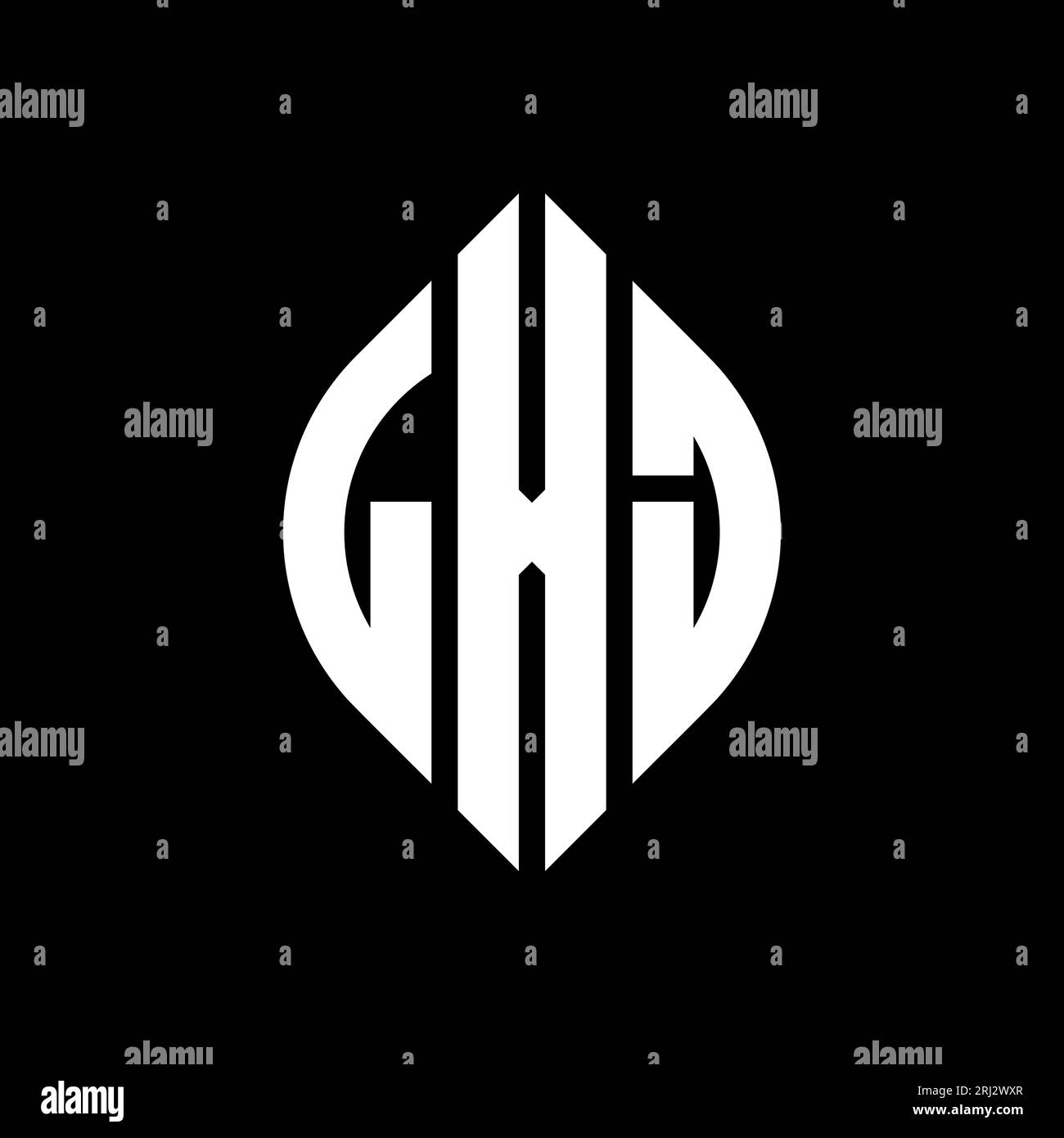 LXJ circle letter logo design with circle and ellipse shape. LXJ ...