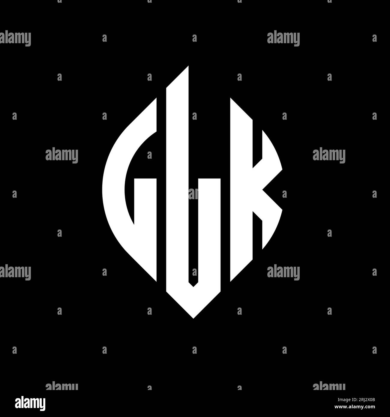 LLK circle letter logo design with circle and ellipse shape. LLK ...