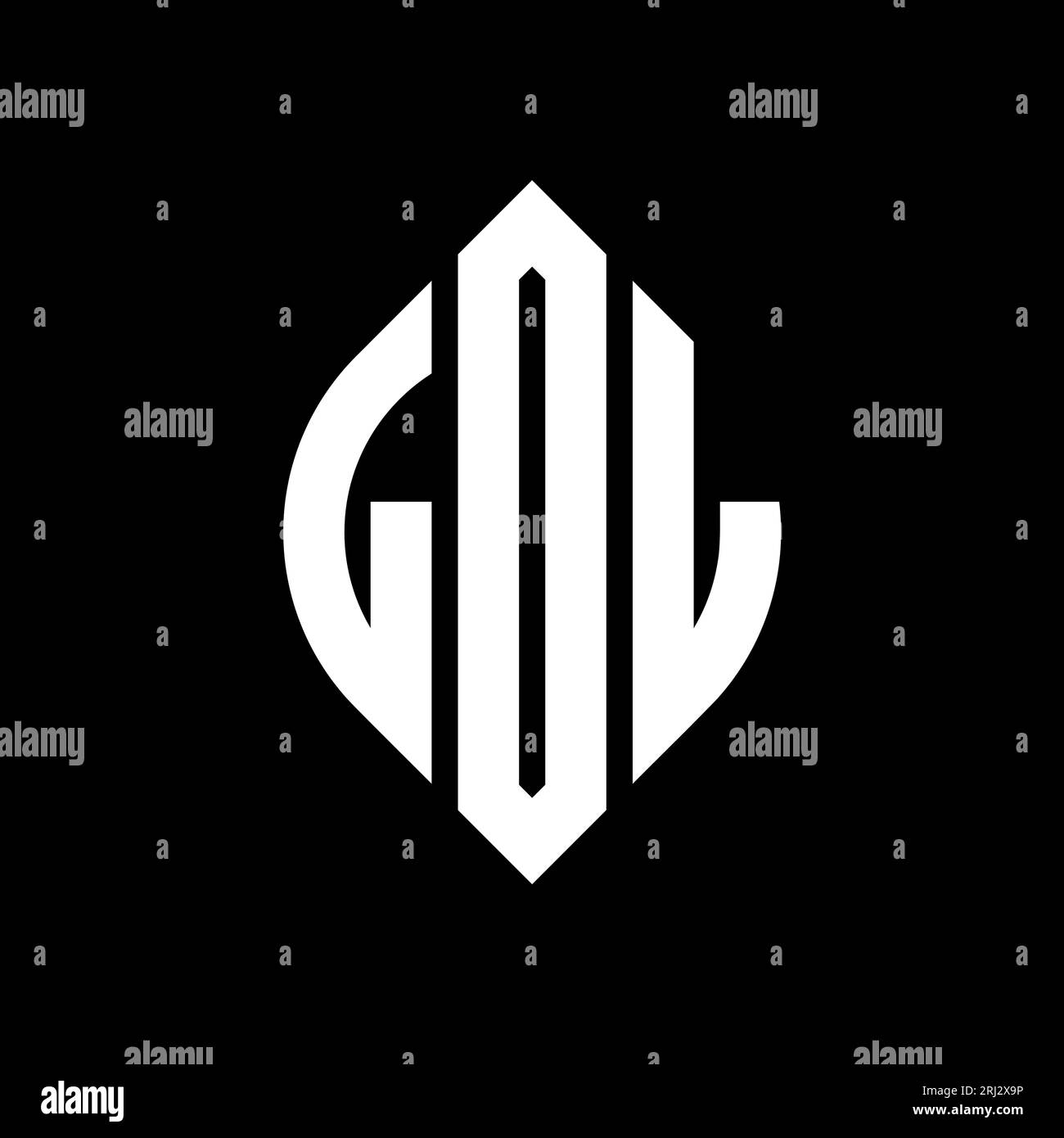 LOL circle letter logo design with circle and ellipse shape. LOL ...