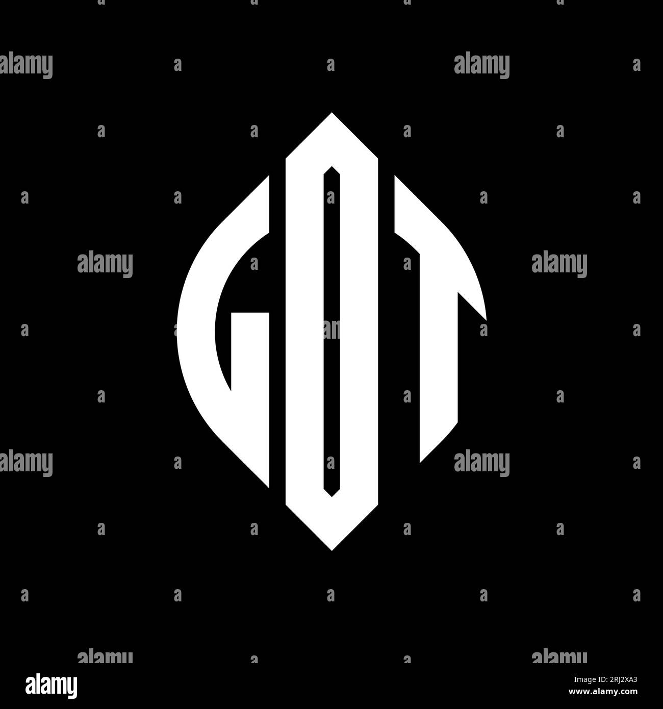 LOT circle letter logo design with circle and ellipse shape. LOT ...