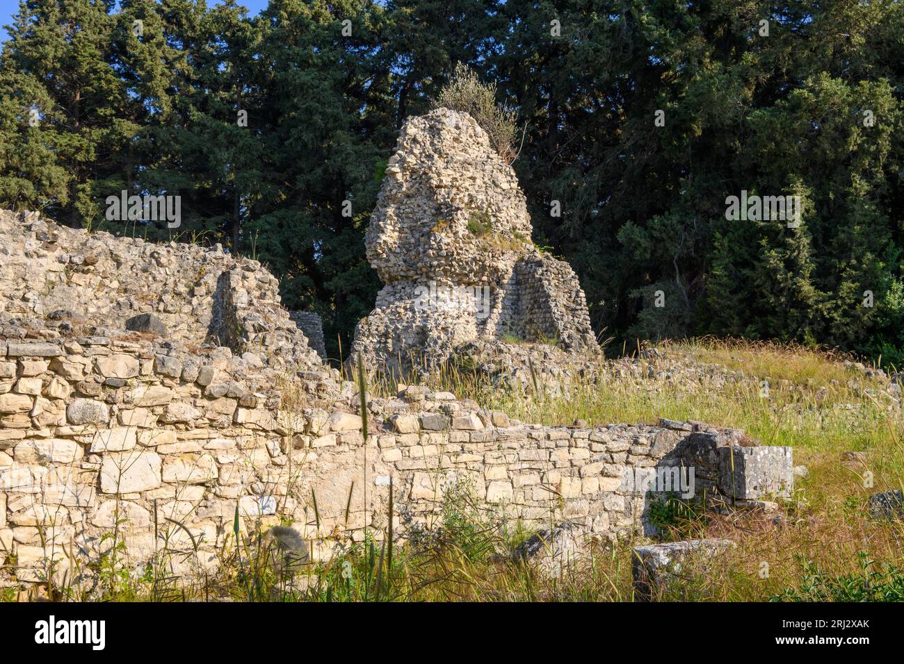 The archaeological site of the Asklepion on the island of Kos in Greece ...