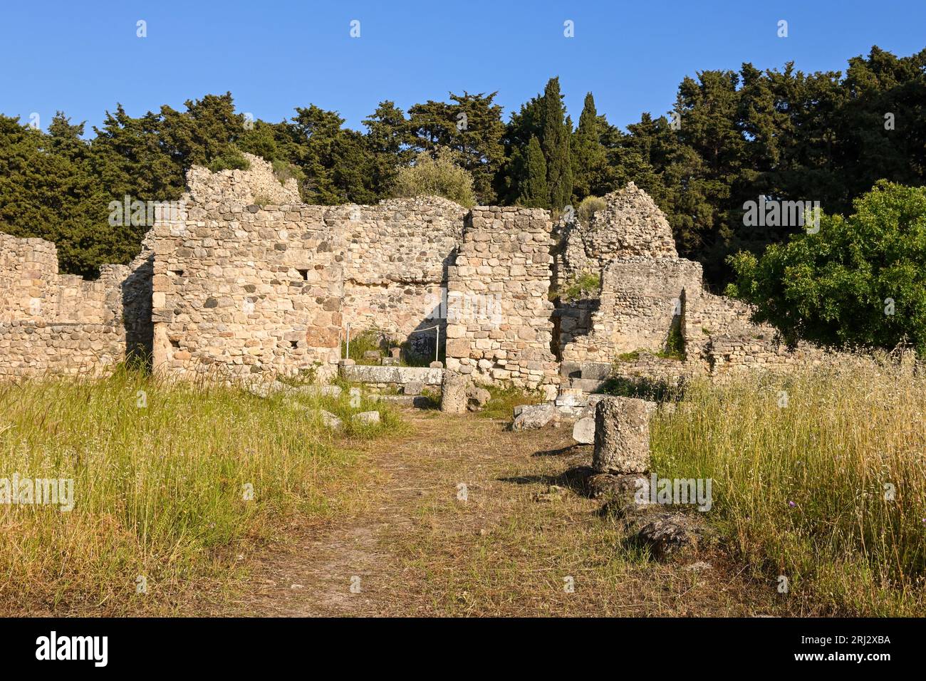 The archaeological site of the Asklepion on the island of Kos in Greece ...