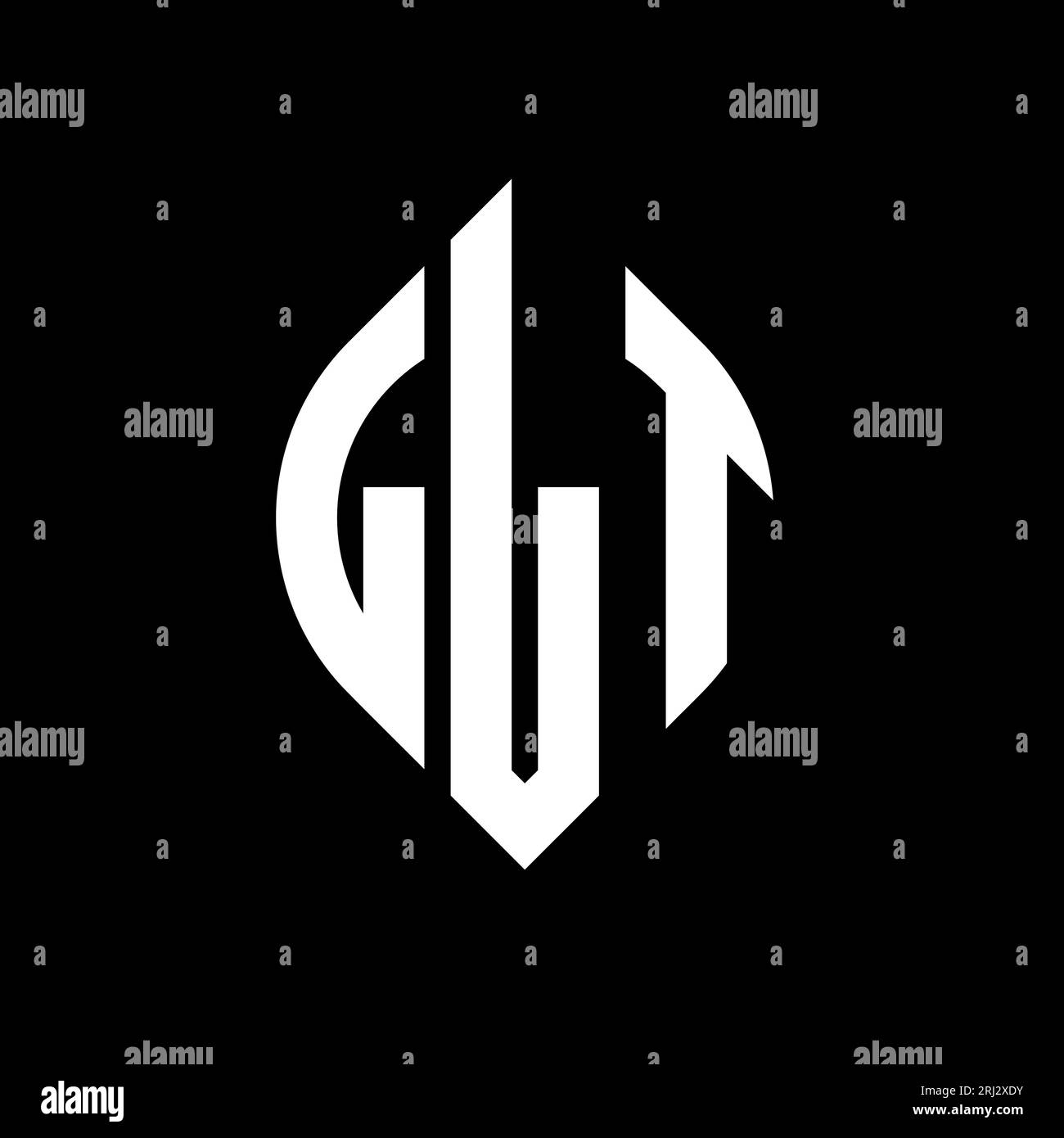 LLT circle letter logo design with circle and ellipse shape. LLT ...