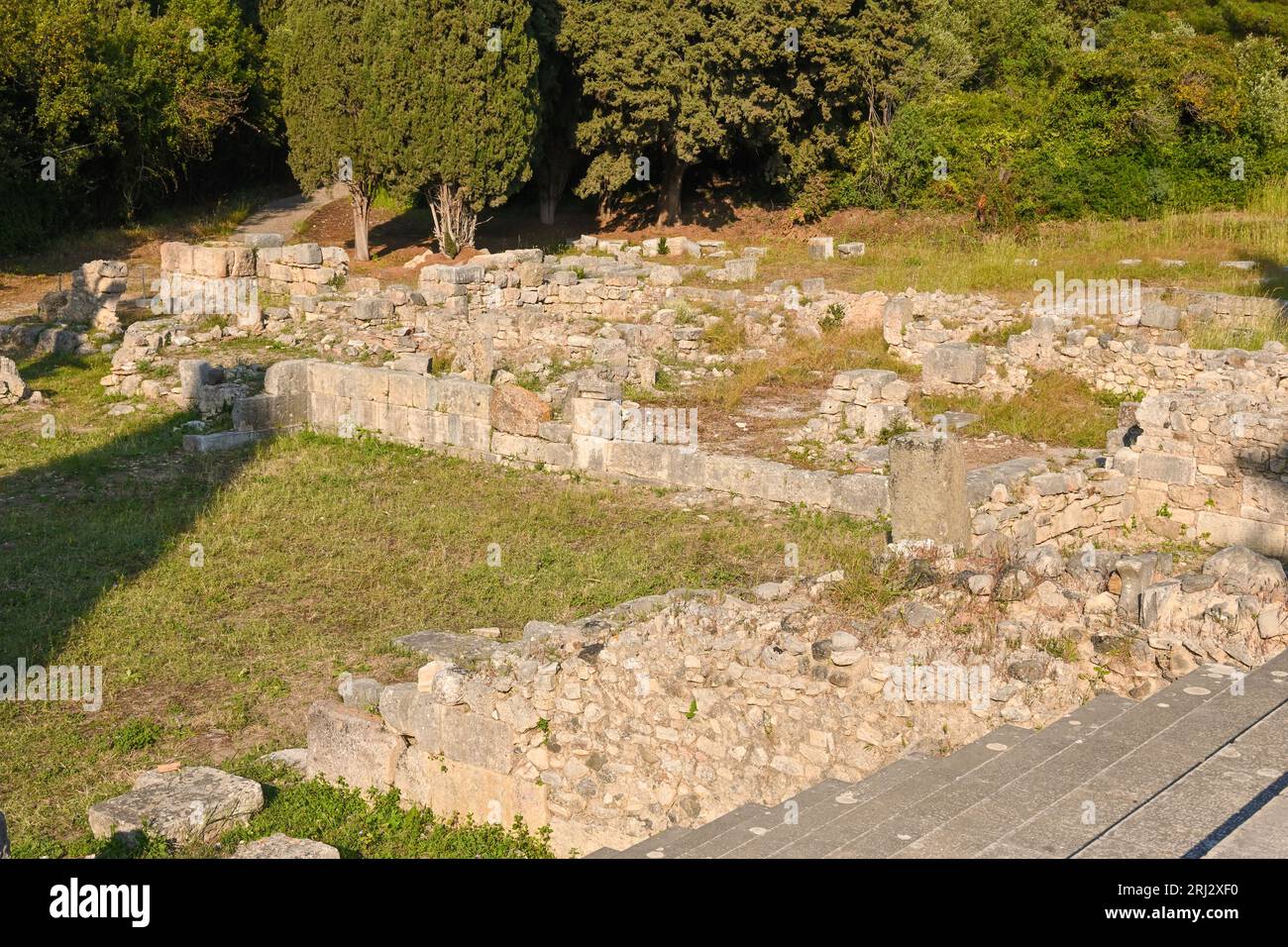 The archaeological site of the Asklepion on the island of Kos in Greece ...