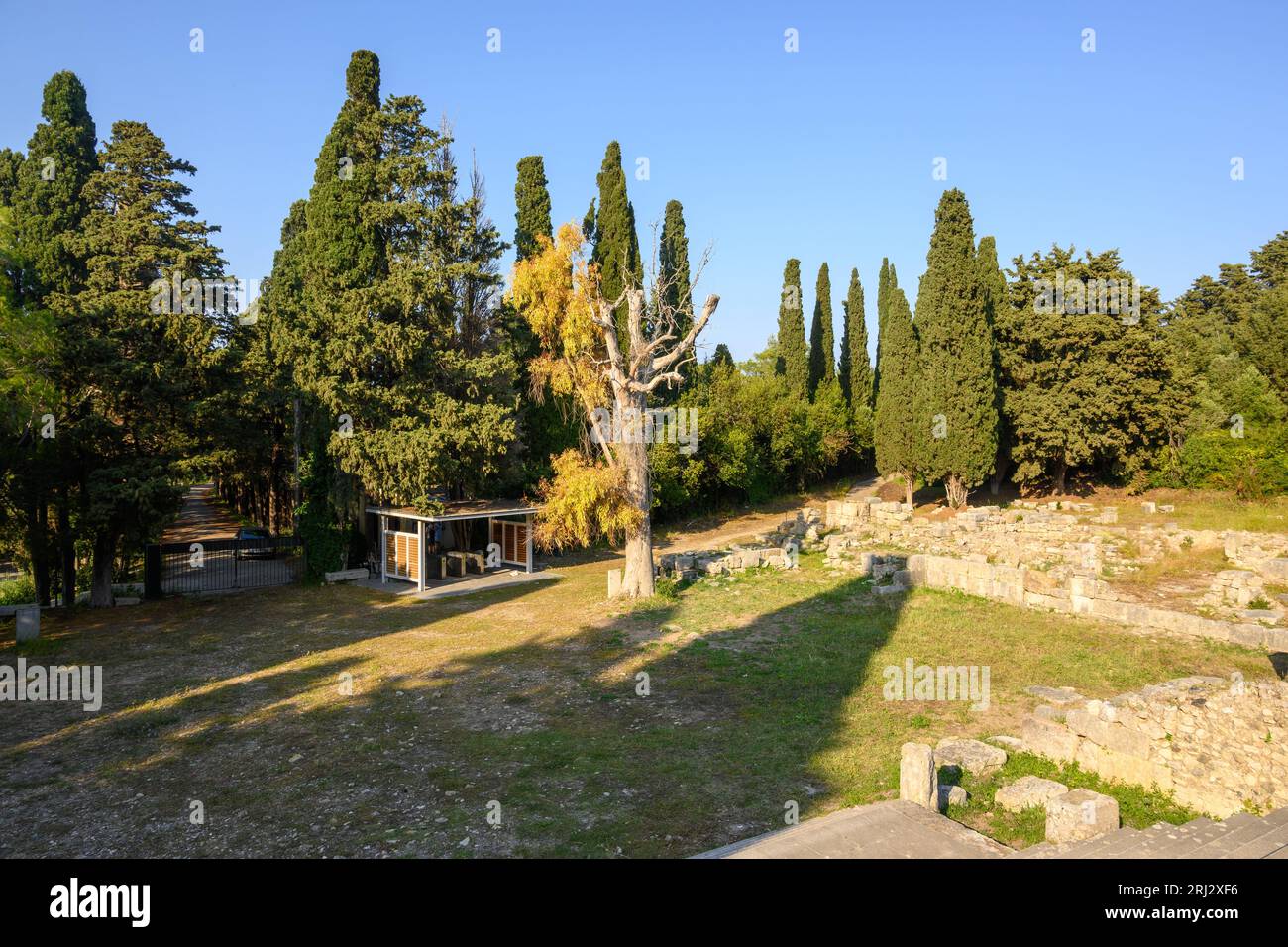 The archaeological site of the Asklepion on the island of Kos in Greece ...