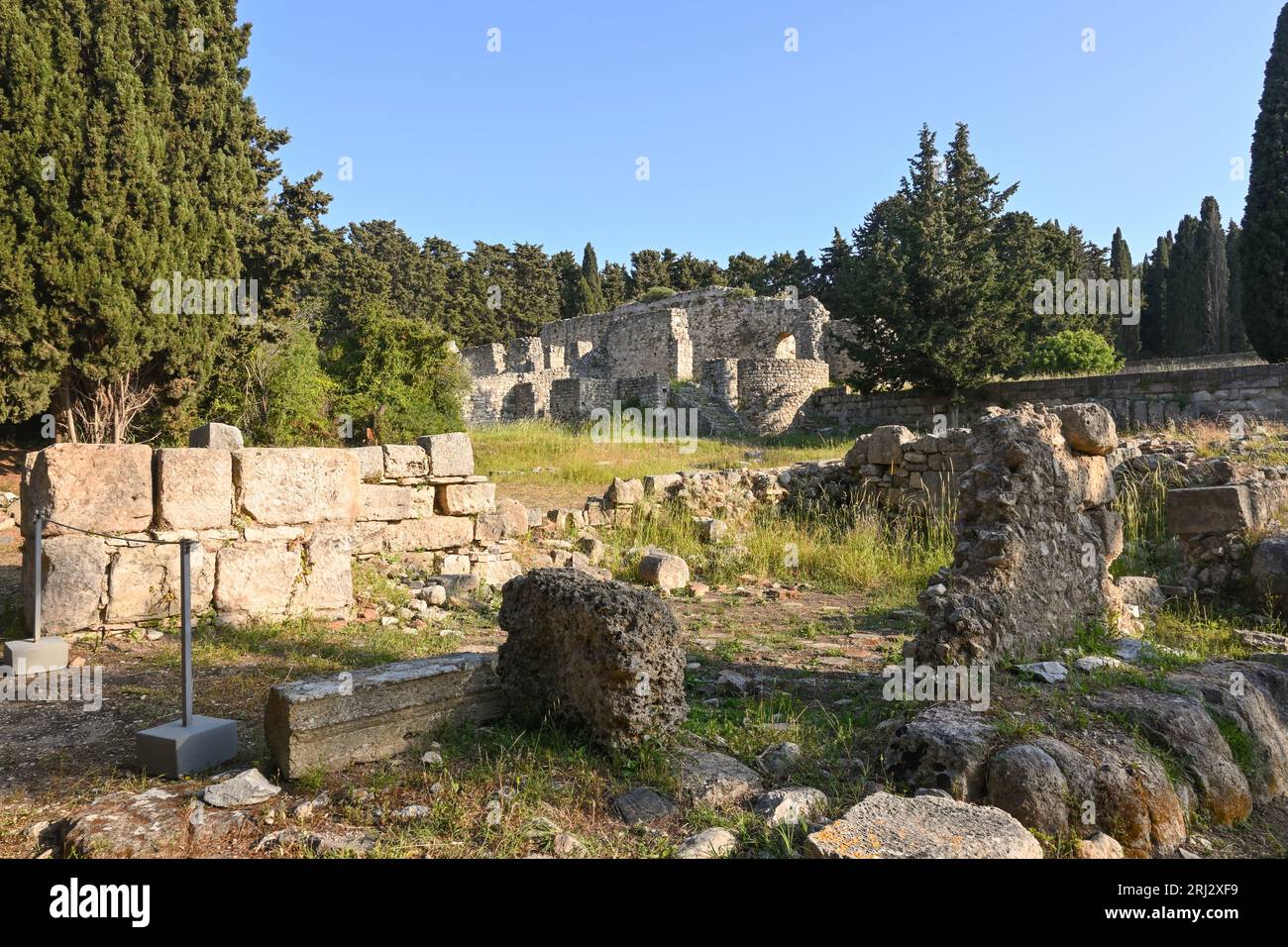 The archaeological site of the Asklepion on the island of Kos in Greece ...