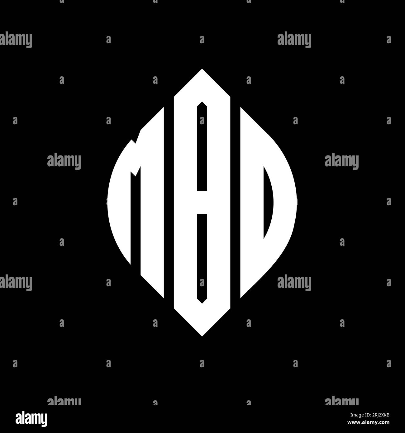 MBD circle letter logo design with circle and ellipse shape. MBD ...