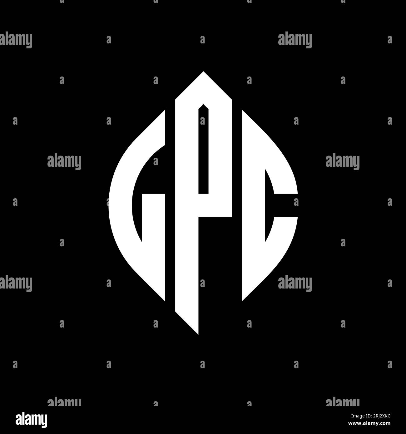 LPC circle letter logo design with circle and ellipse shape. LPC ...