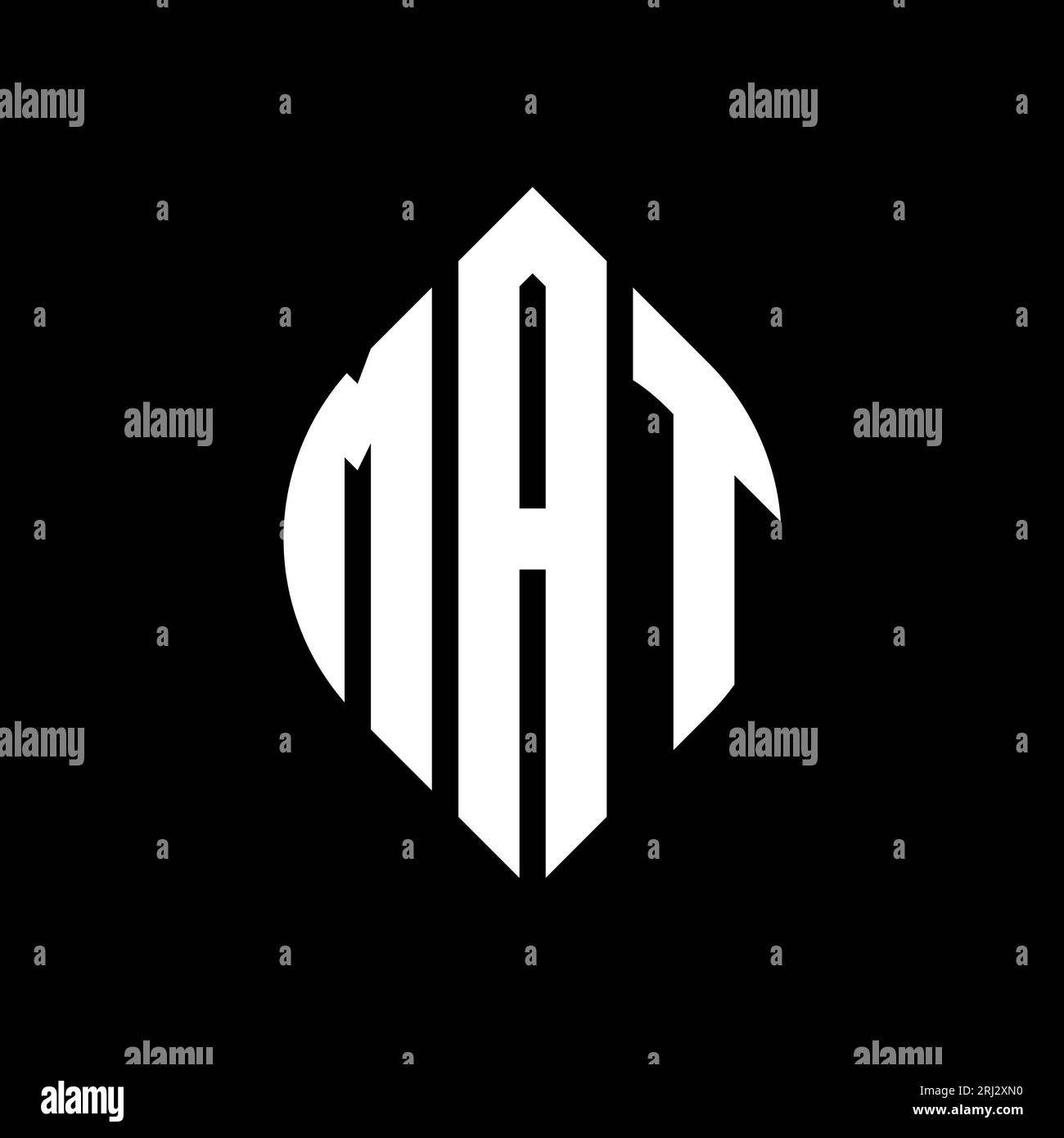 MAT circle letter logo design with circle and ellipse shape. MAT ...