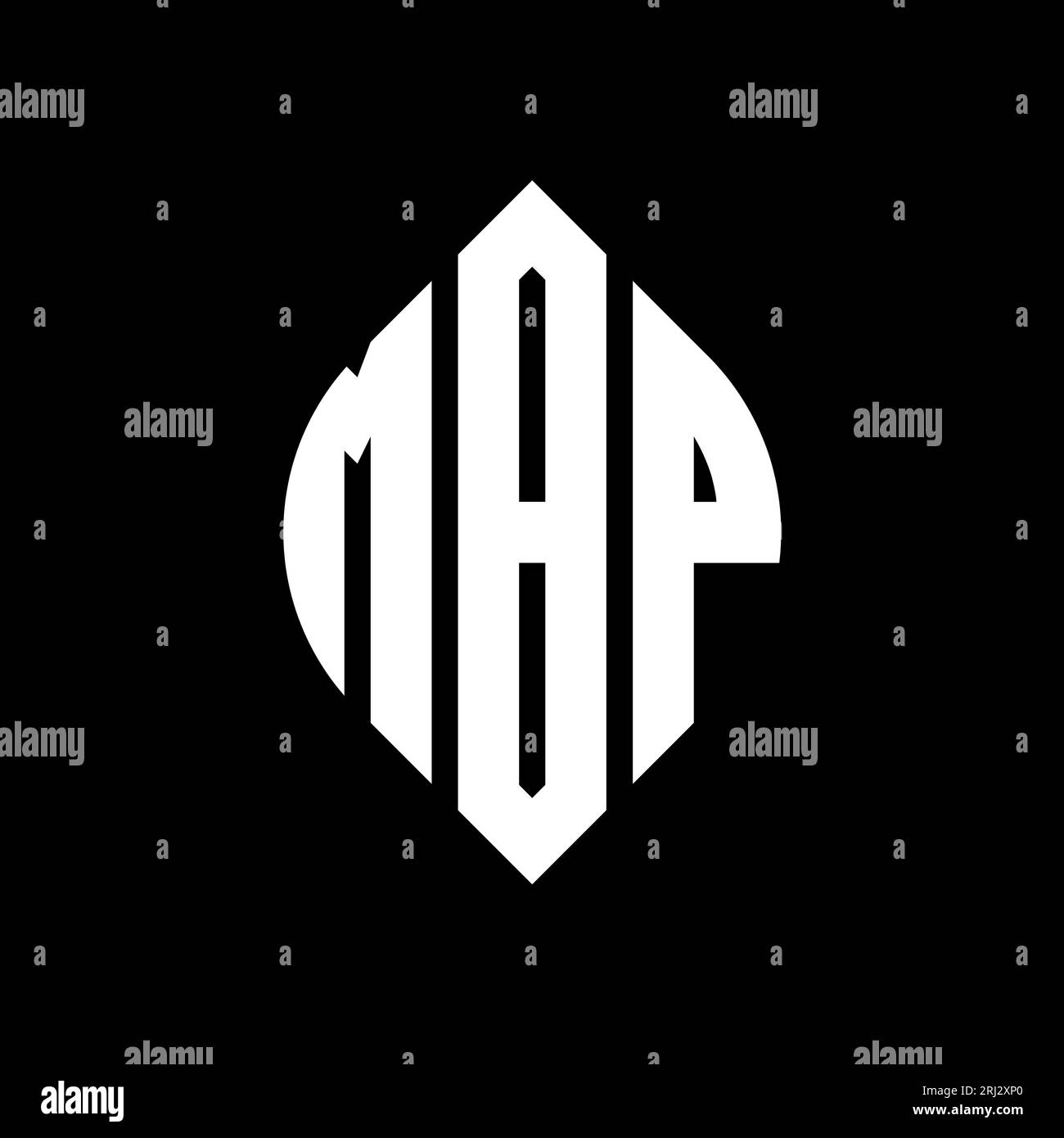 MBP circle letter logo design with circle and ellipse shape. MBP ...