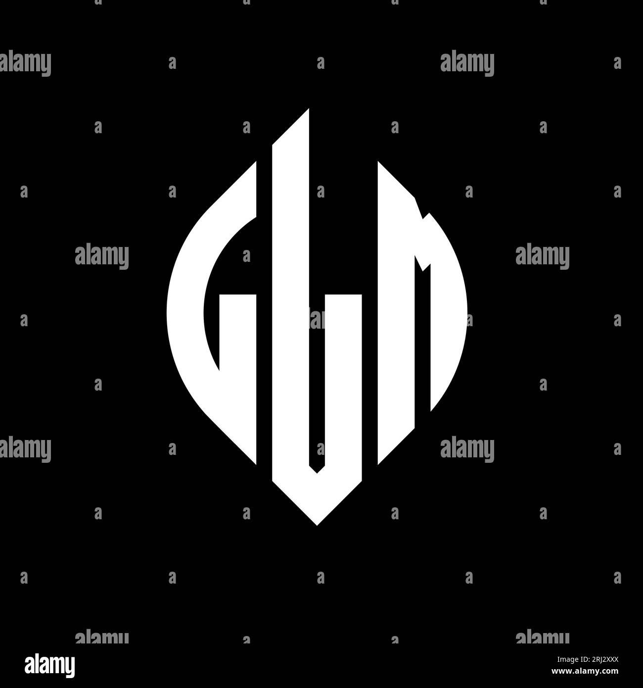 LLM circle letter logo design with circle and ellipse shape. LLM ...