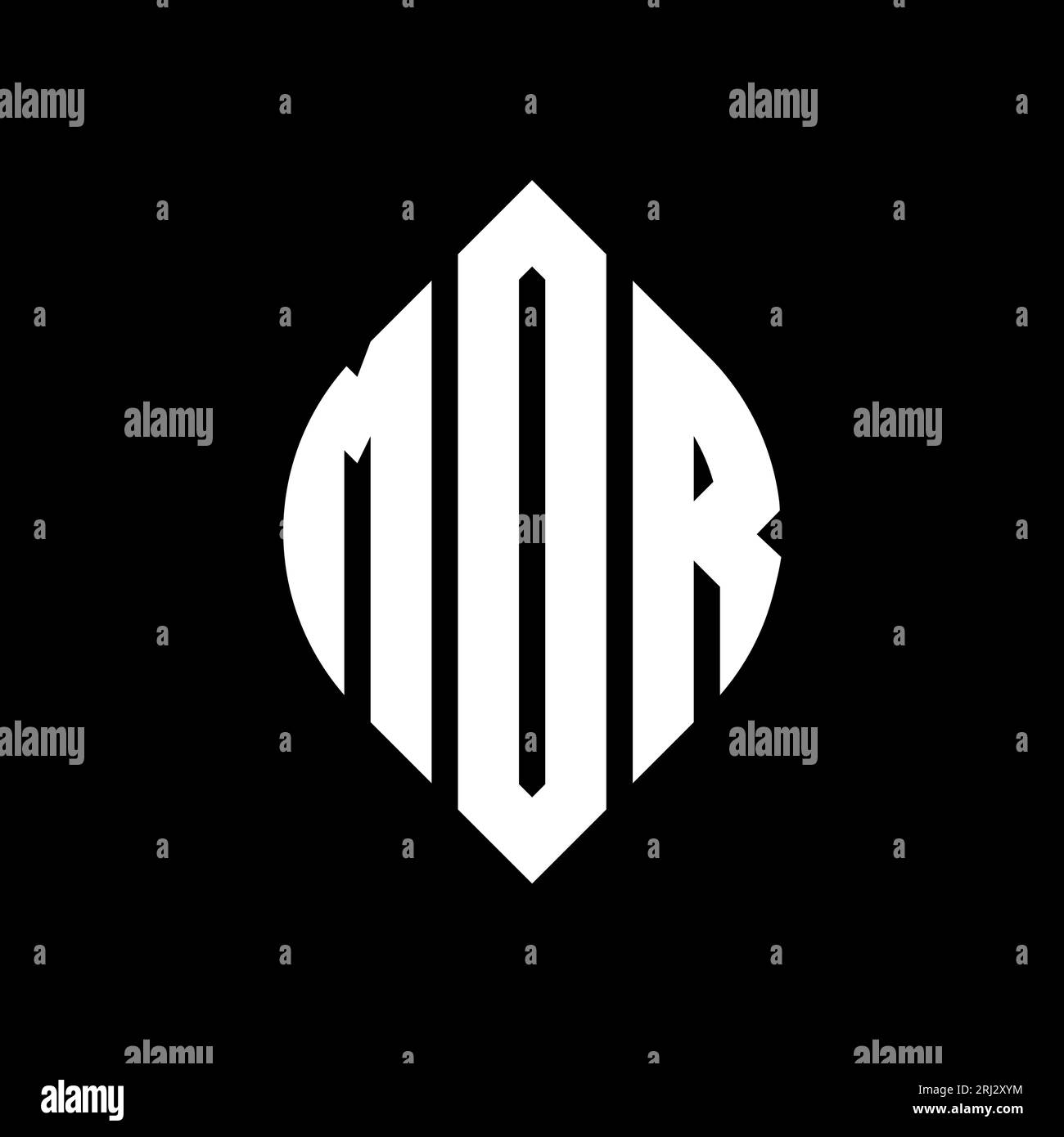 MDR circle letter logo design with circle and ellipse shape. MDR ...