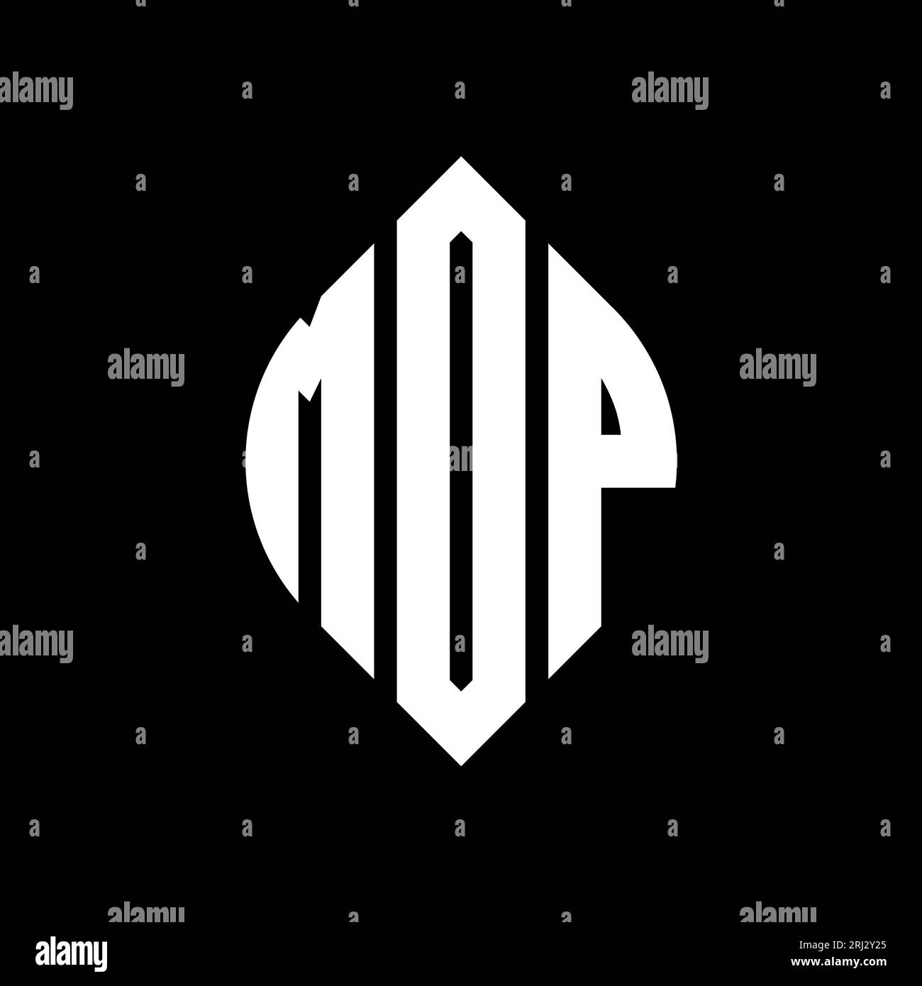 MDP circle letter logo design with circle and ellipse shape. MDP ...