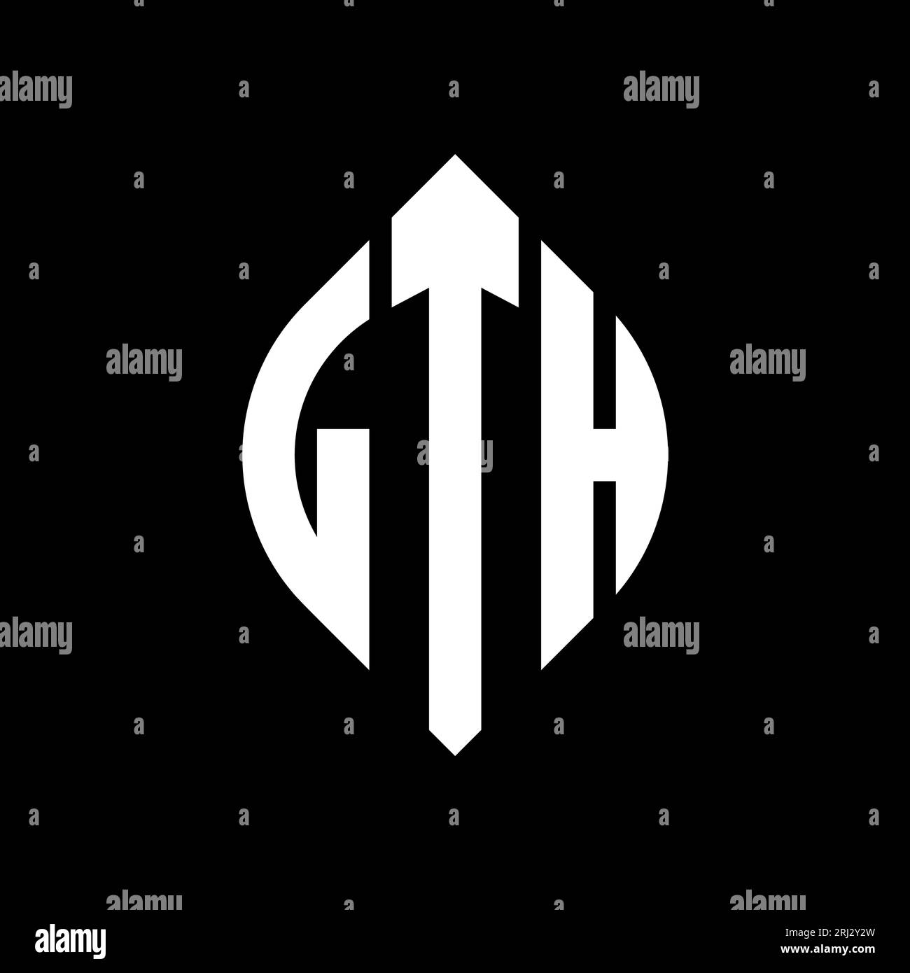 LTH circle letter logo design with circle and ellipse shape. LTH ...