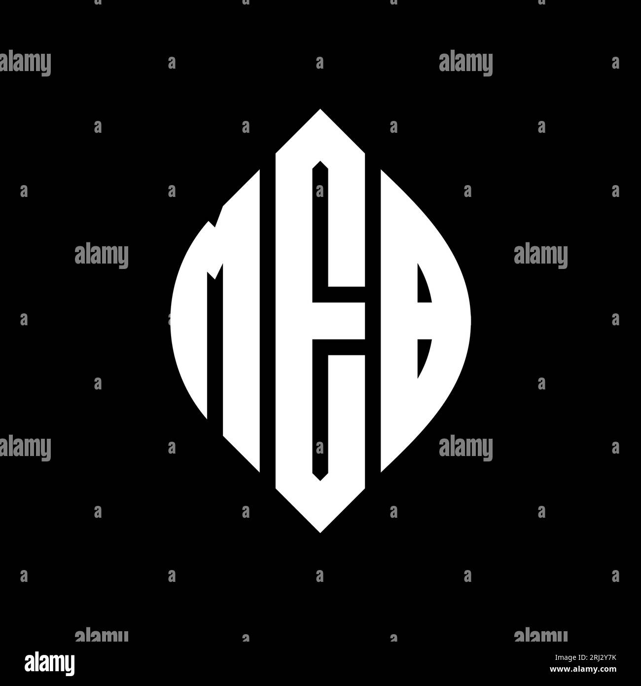 MEB circle letter logo design with circle and ellipse shape. MEB ...
