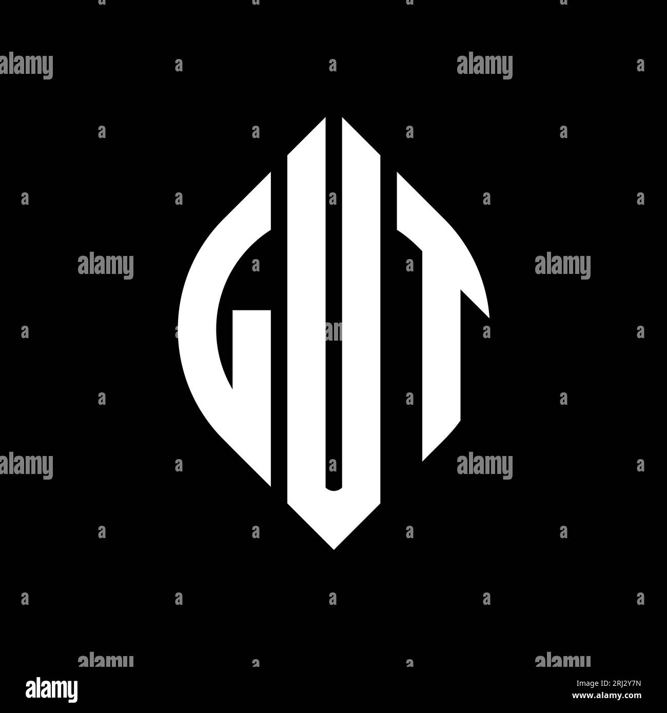 LUT circle letter logo design with circle and ellipse shape. LUT ...