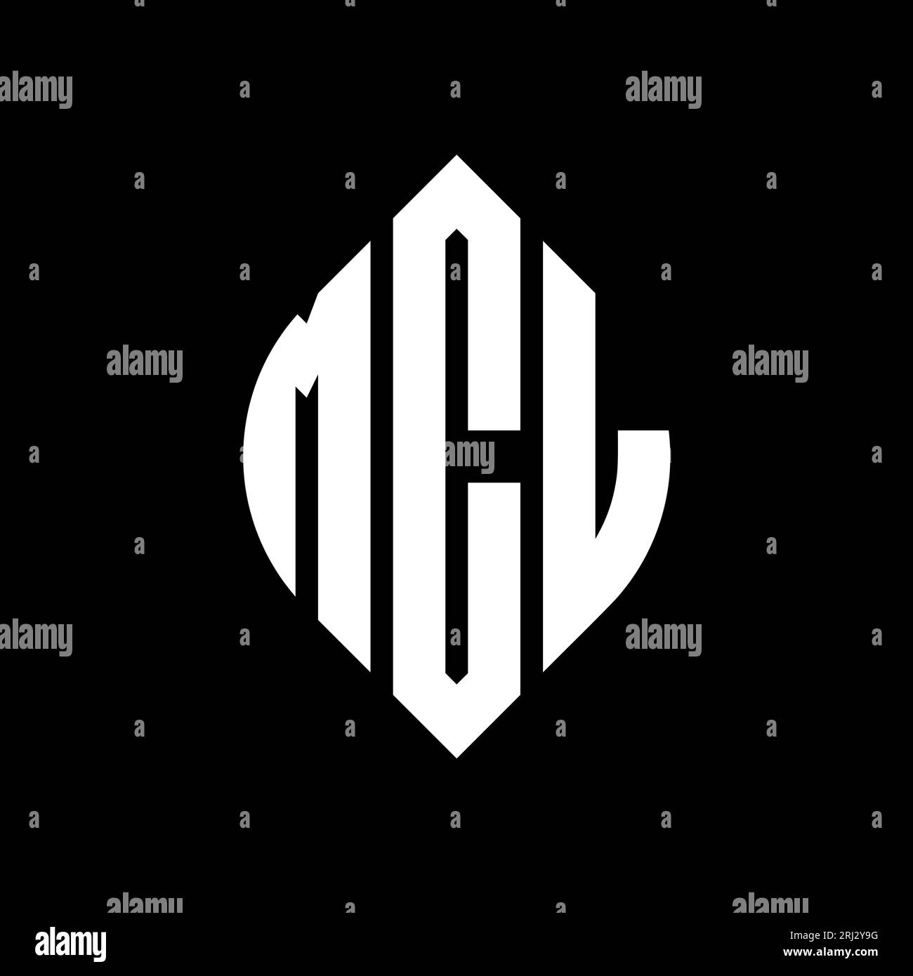 MCL circle letter logo design with circle and ellipse shape. MCL ...