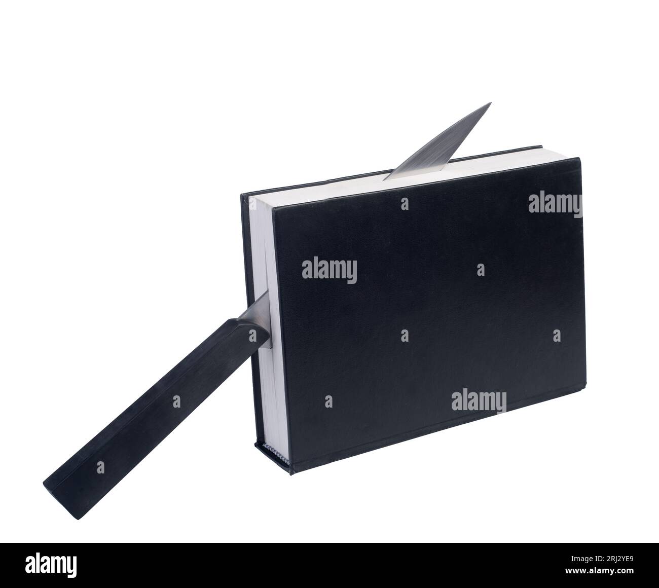 a book cut into slices with the knife on a transparent background Stock ...
