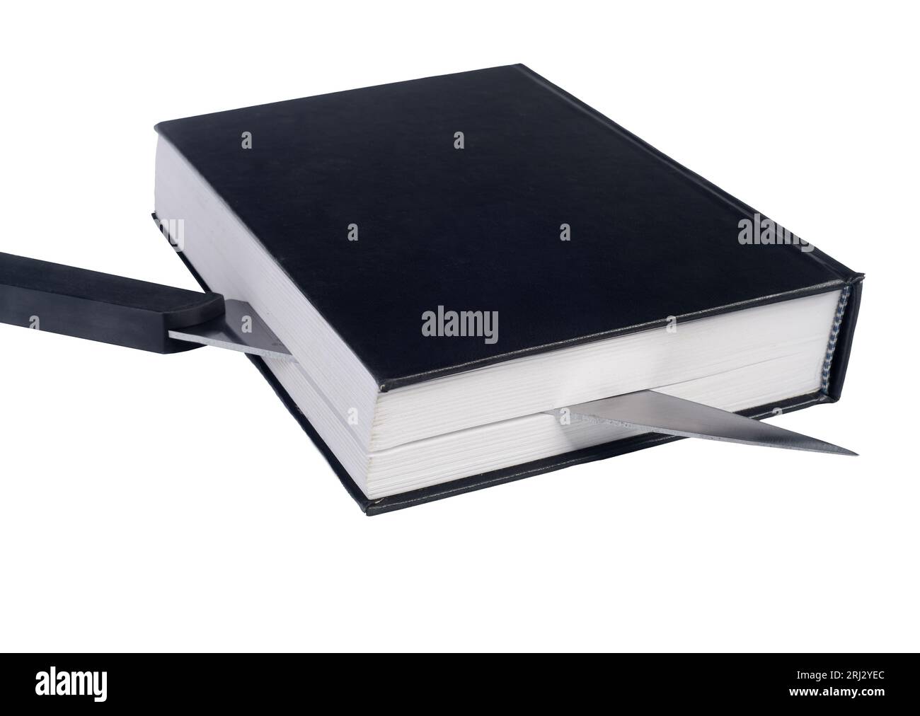 a book cut into slices with the knife on a transparent background Stock ...