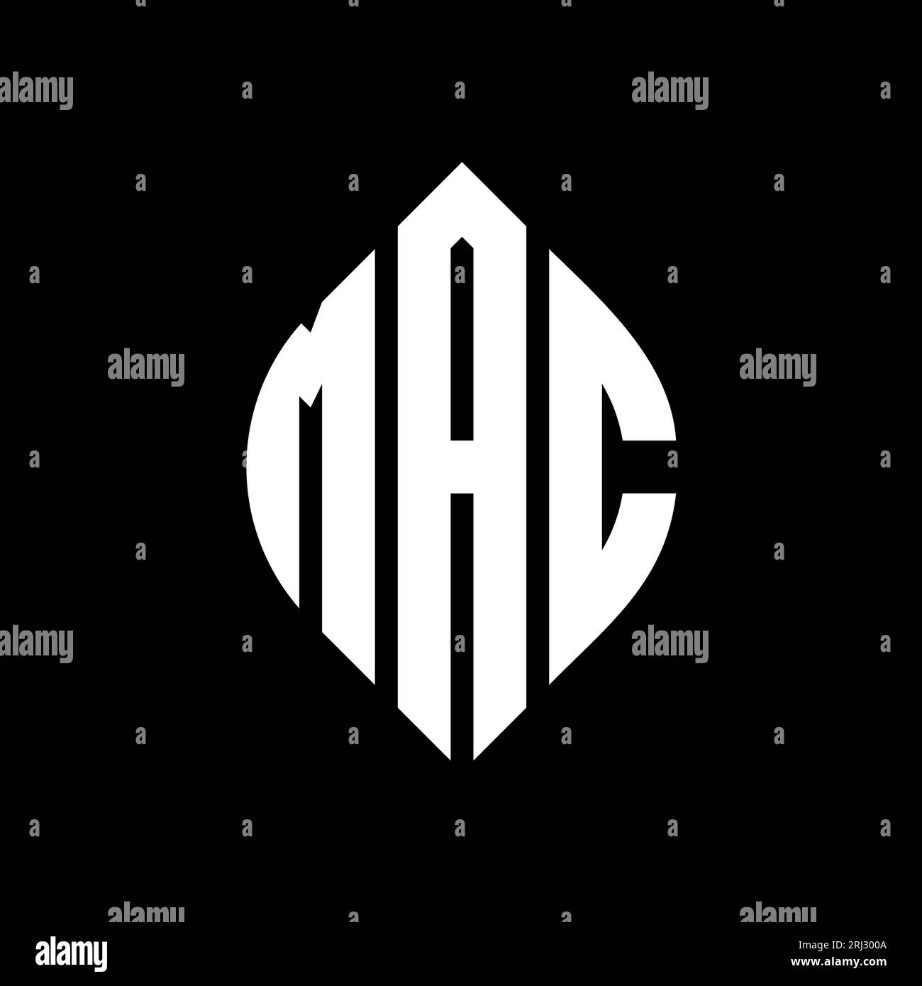 MAC circle letter logo design with circle and ellipse shape. MAC ...