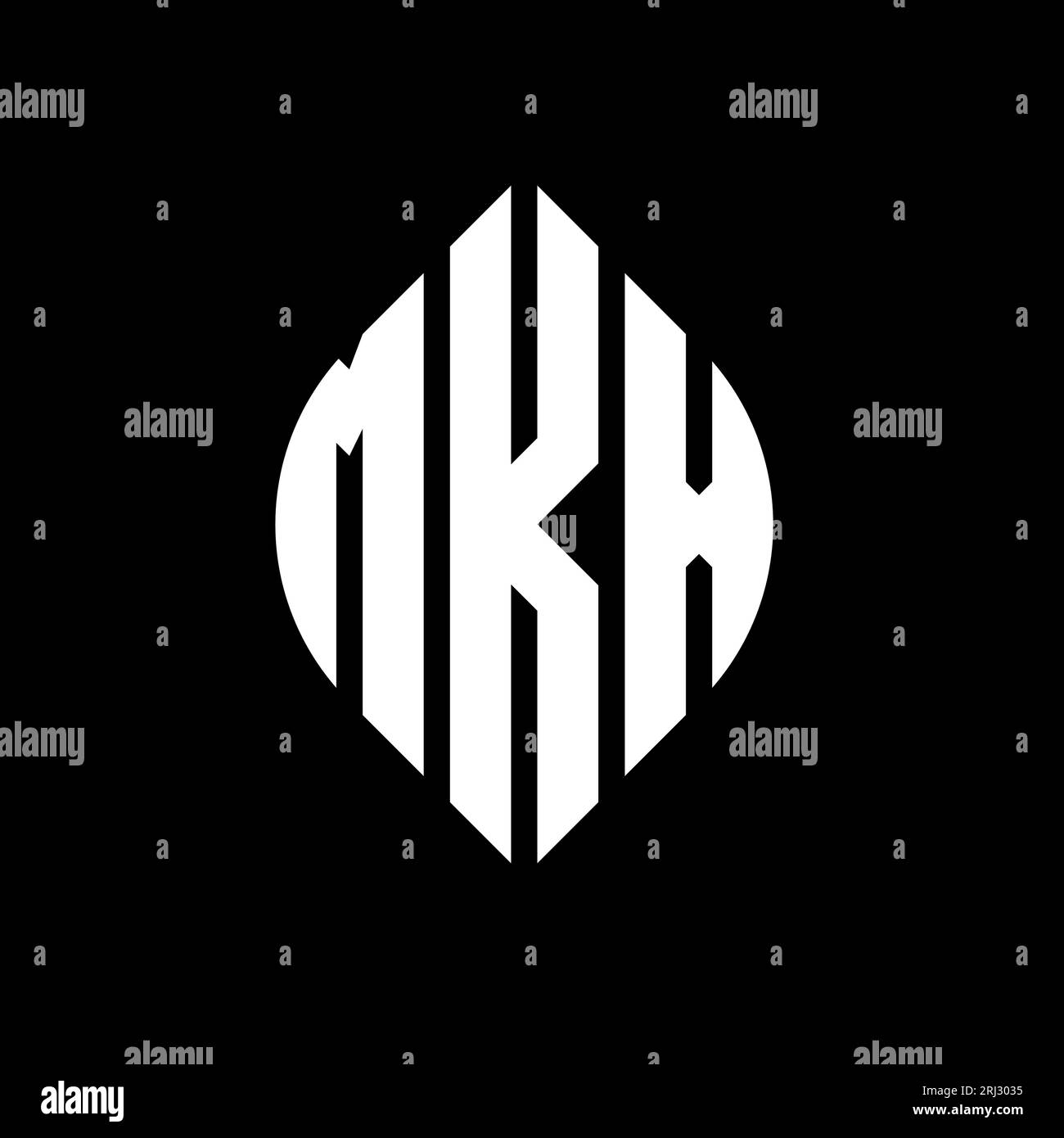 MKX circle letter logo design with circle and ellipse shape. MKX ...