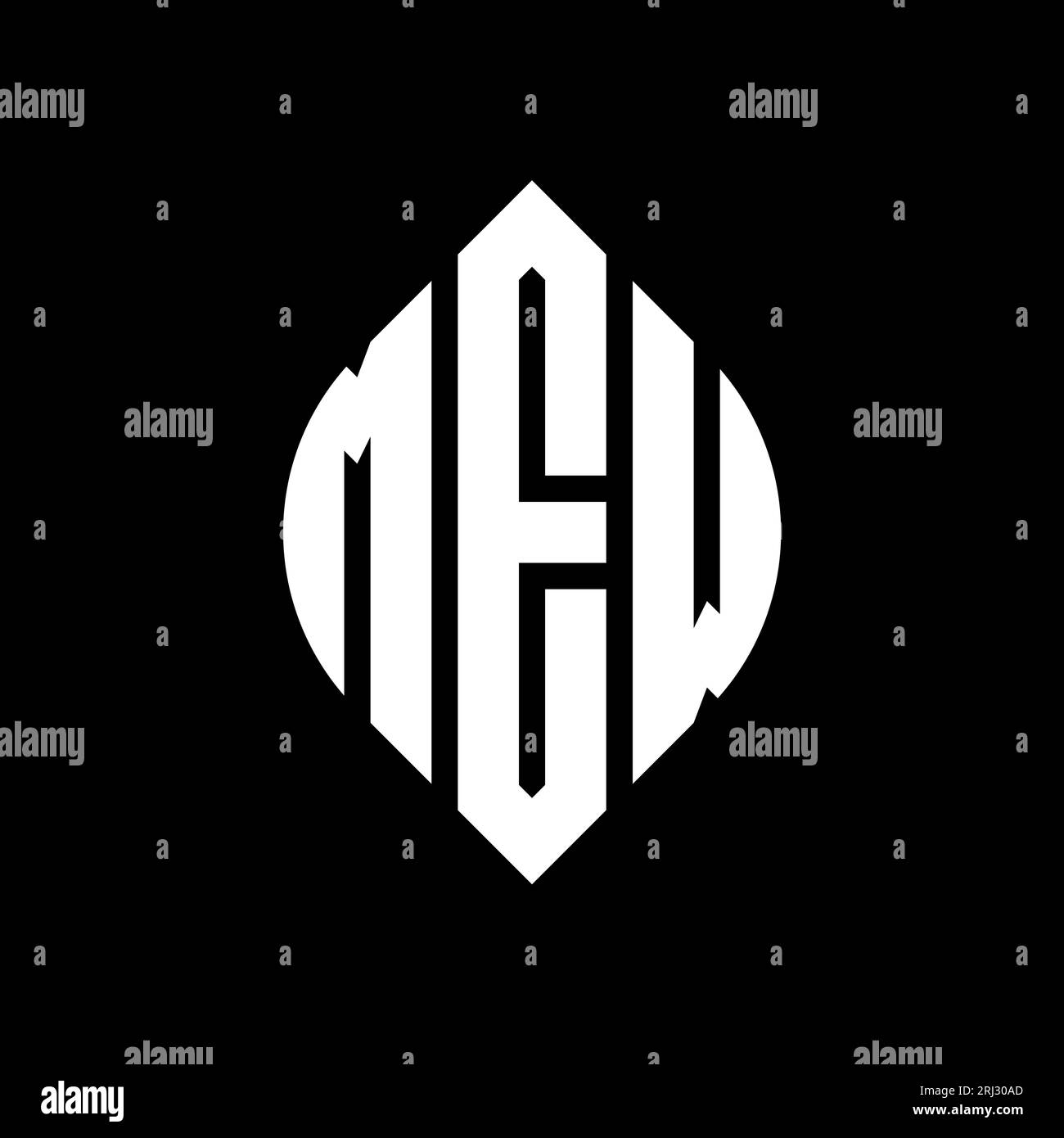 MEW circle letter logo design with circle and ellipse shape. MEW ...