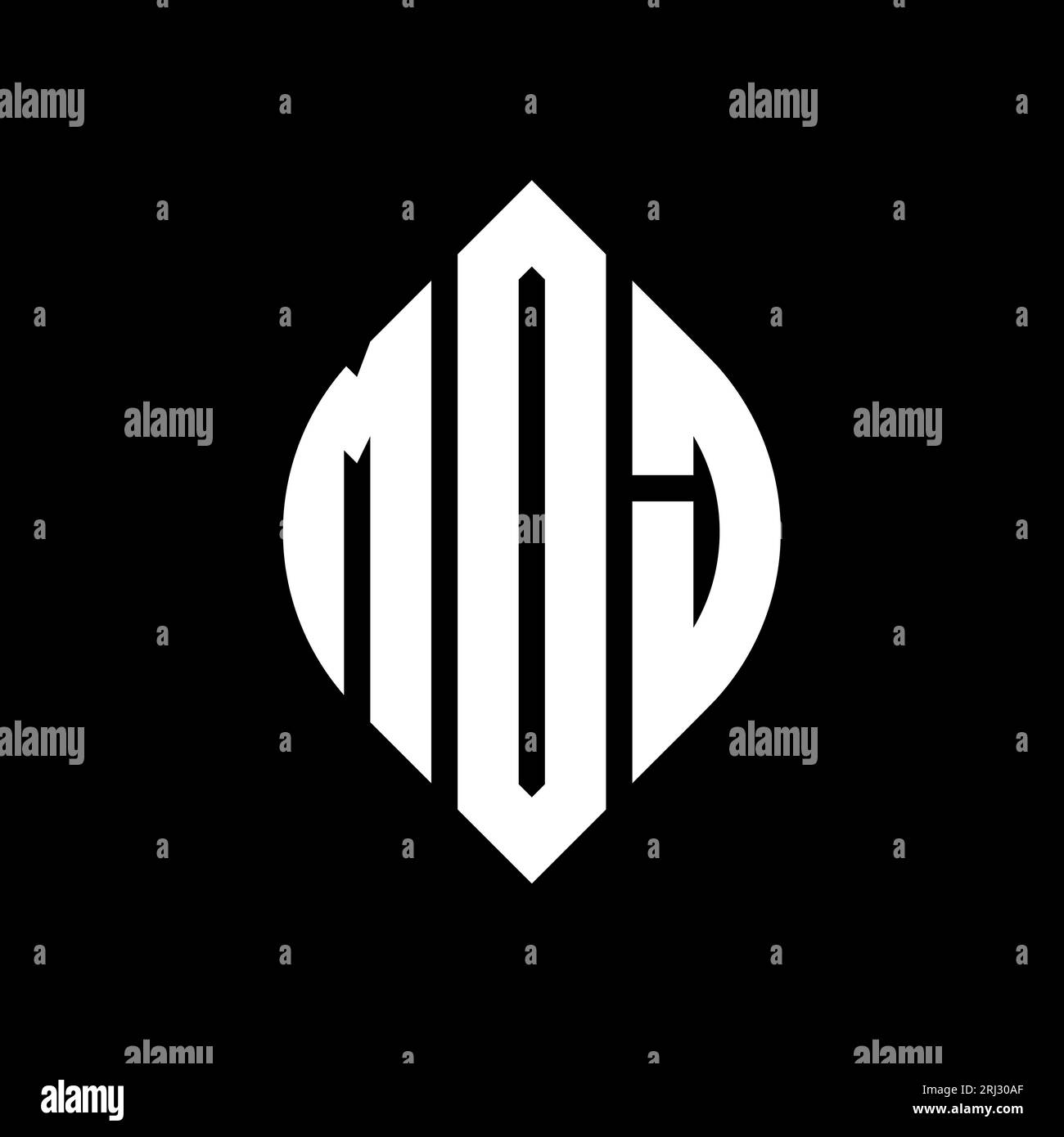 MDJ circle letter logo design with circle and ellipse shape. MDJ ...