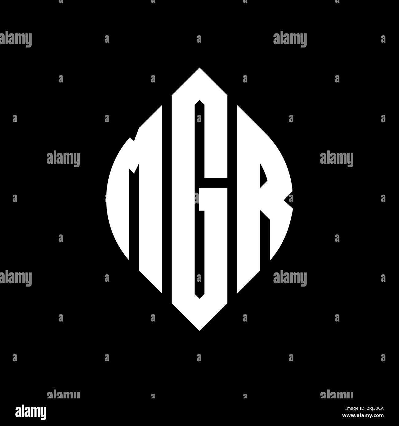 MGR circle letter logo design with circle and ellipse shape. MGR ...