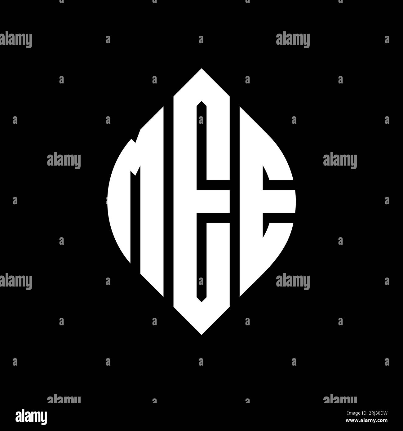 MEE circle letter logo design with circle and ellipse shape. MEE ...