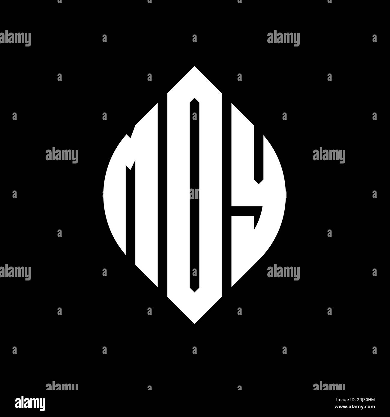 MDY circle letter logo design with circle and ellipse shape. MDY ...