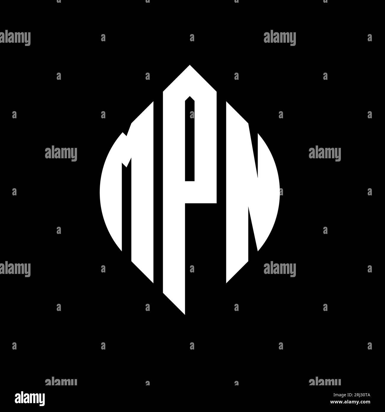MPN circle letter logo design with circle and ellipse shape. MPN ...