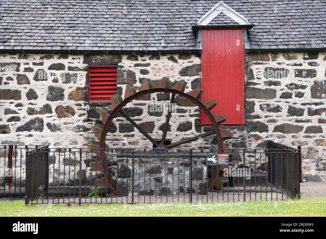 The Waterwheel at the Torabhaig Whisky Distillery at Teangue on the ...