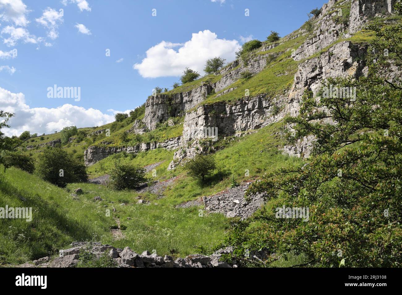 Lathkill Dale in the Derbyshire Peak District National Park England UK ...