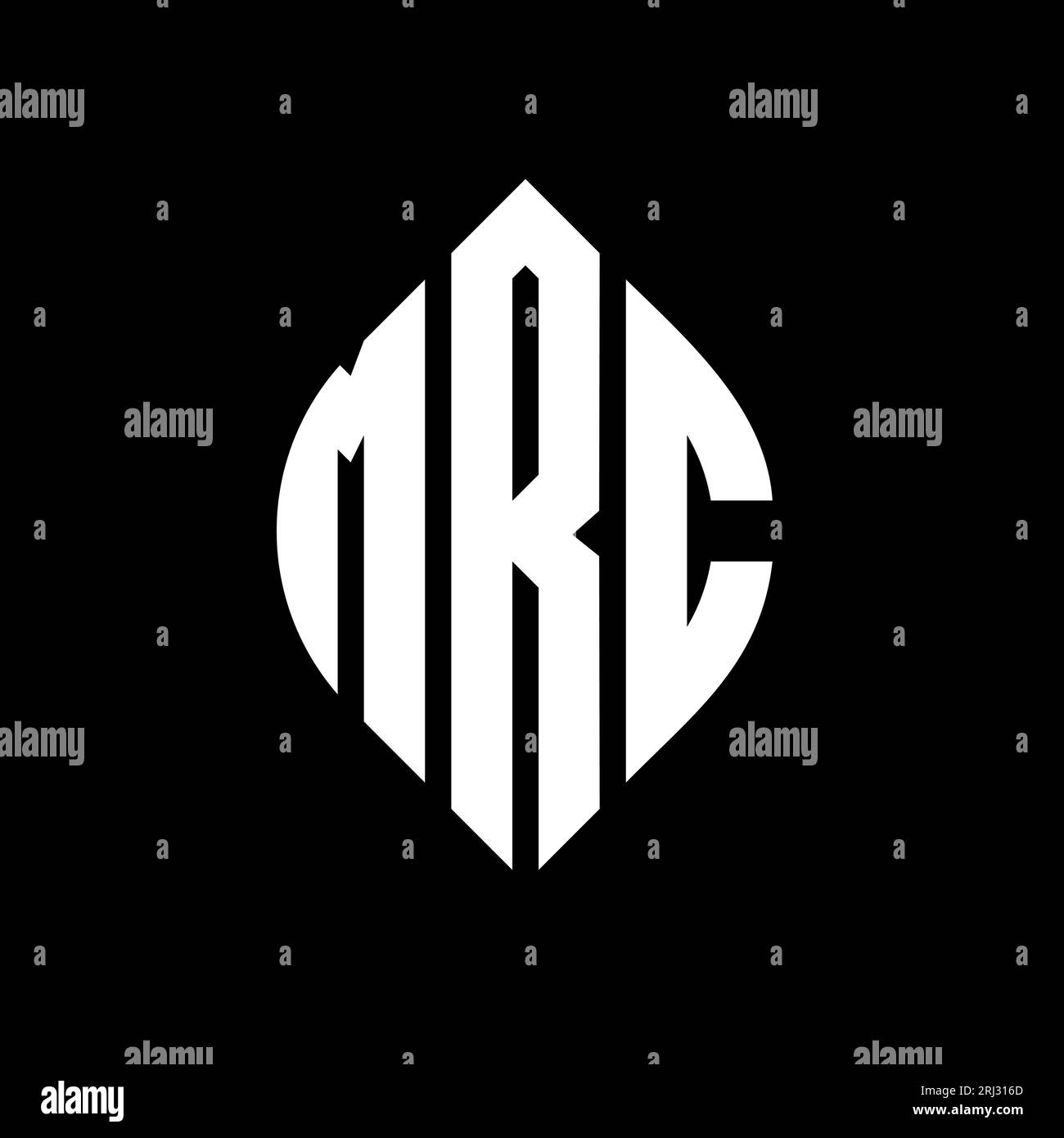 MRC circle letter logo design with circle and ellipse shape. MRC ...