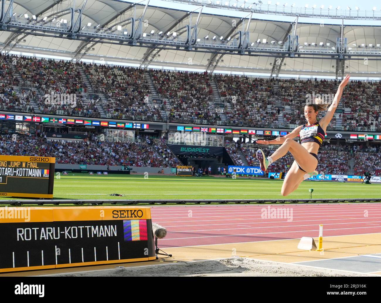 Budapest,HUN, 20 Aug 2023 Aline Rotaru-Kottmann (ROU) in action during ...