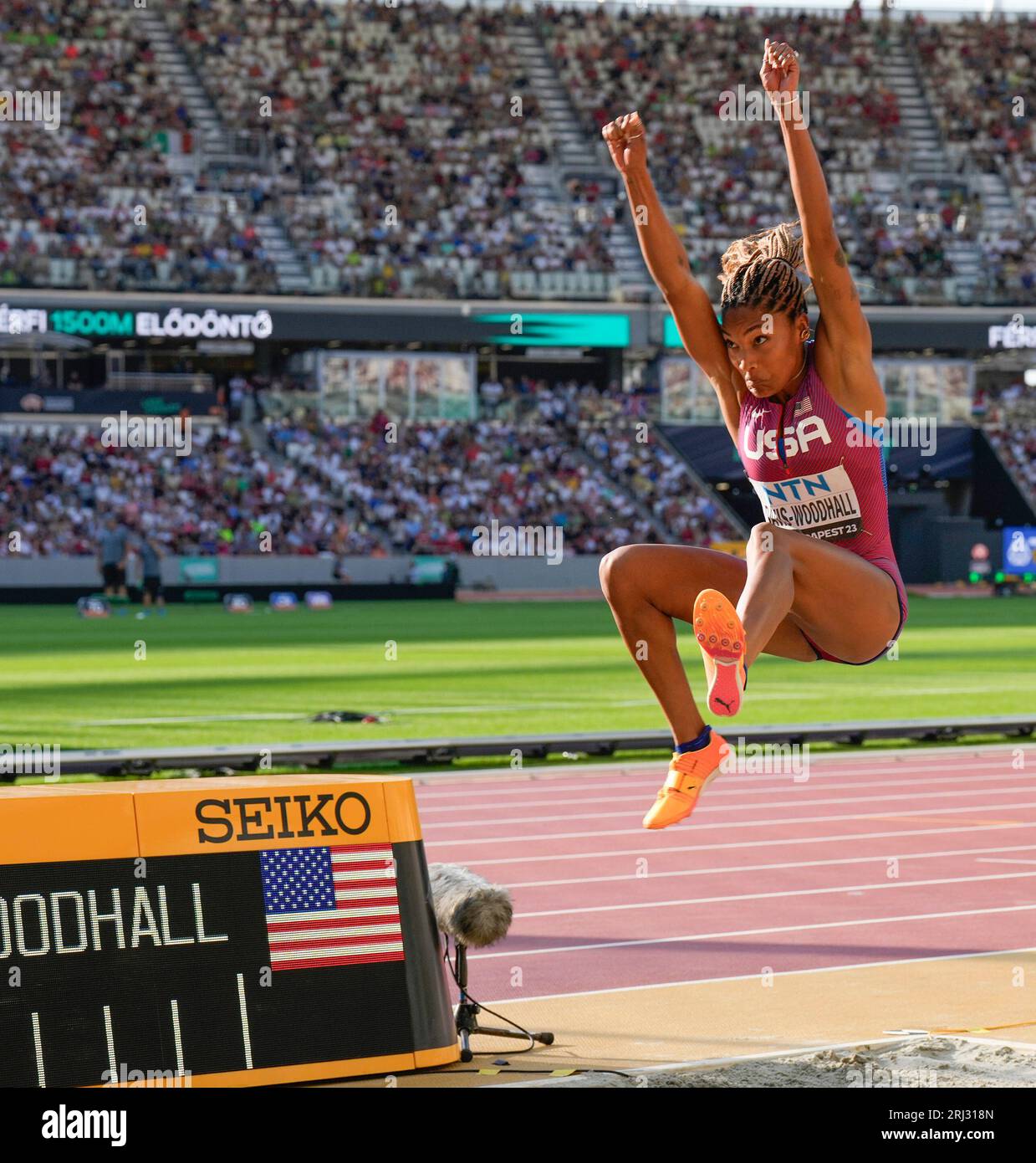 Budapest,HUN, 20 Aug 2023 Tara Davis-Woodhall (USA) in action during ...