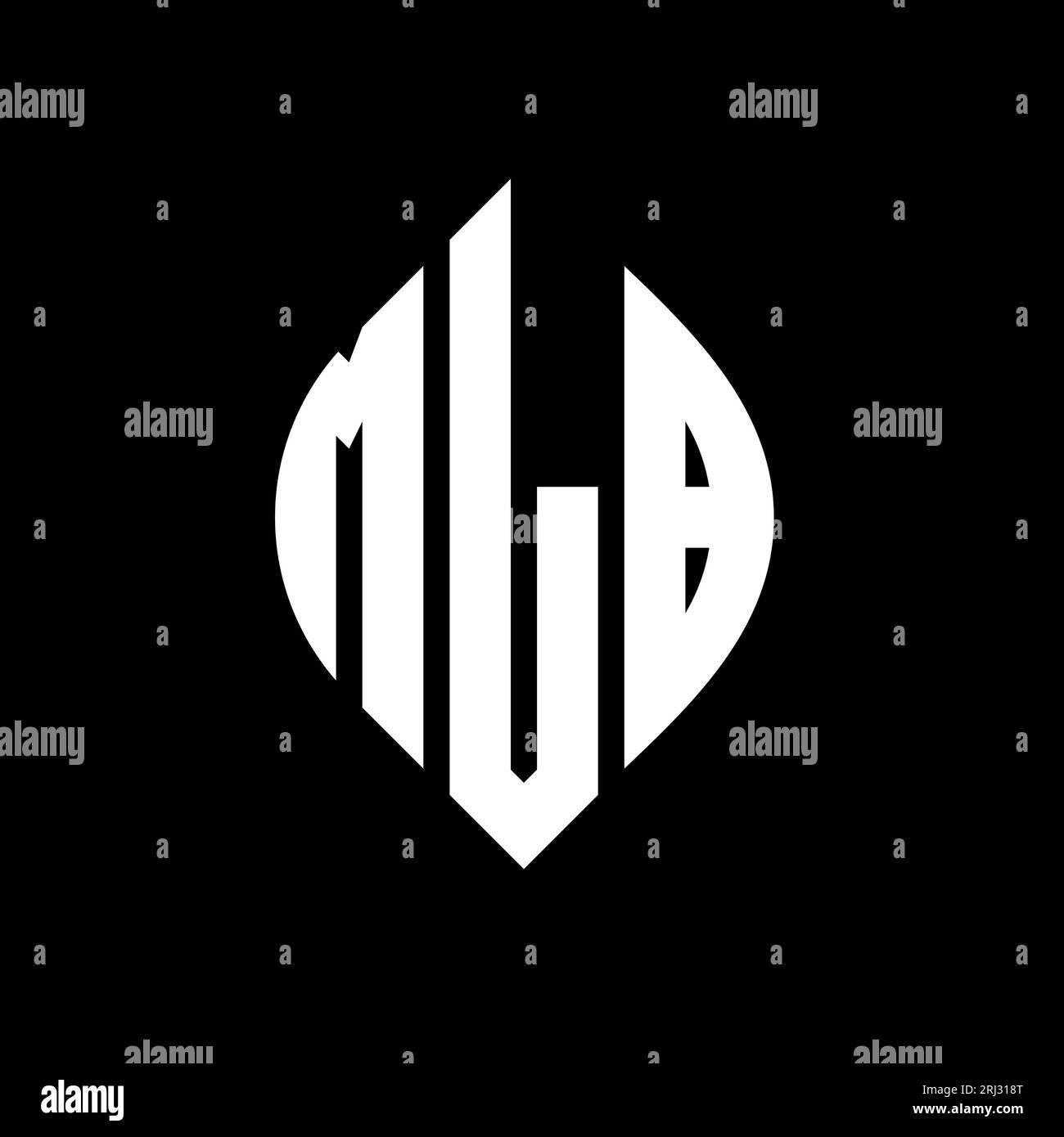 MLB circle letter logo design with circle and ellipse shape. MLB ...