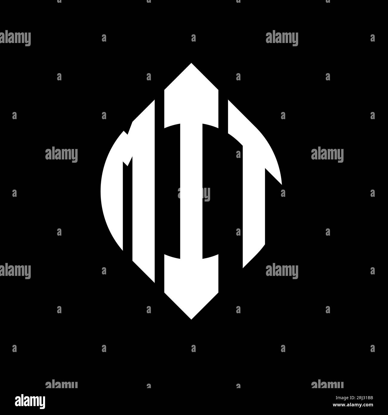 MIT circle letter logo design with circle and ellipse shape. MIT ...