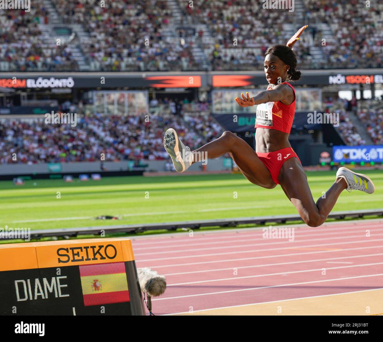 Budapest,HUN, 20 Aug 2023 Fatima Diane (ESP) in action during the World ...
