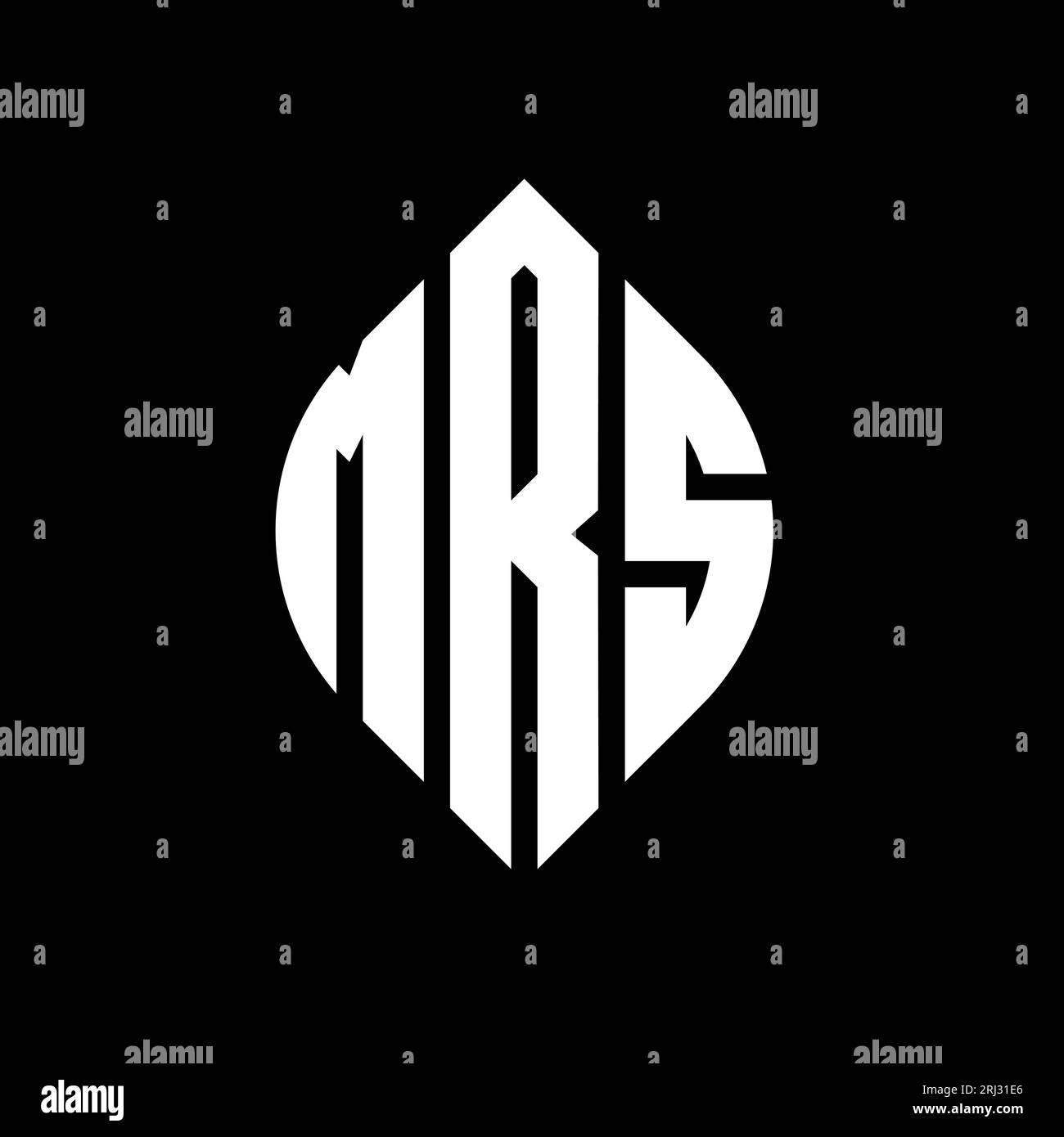 MRS circle letter logo design with circle and ellipse shape. MRS ...