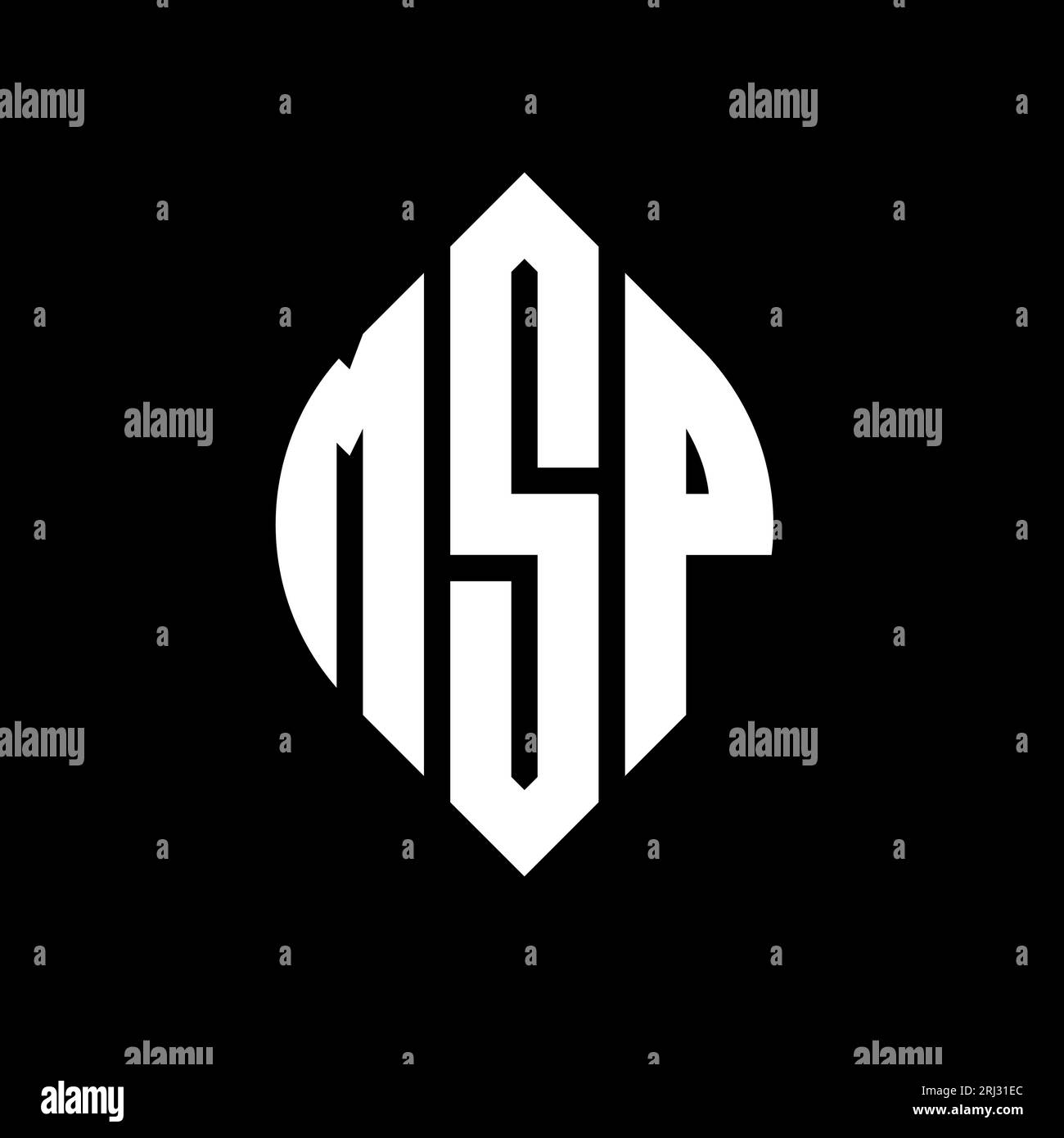 MSP circle letter logo design with circle and ellipse shape. MSP ...